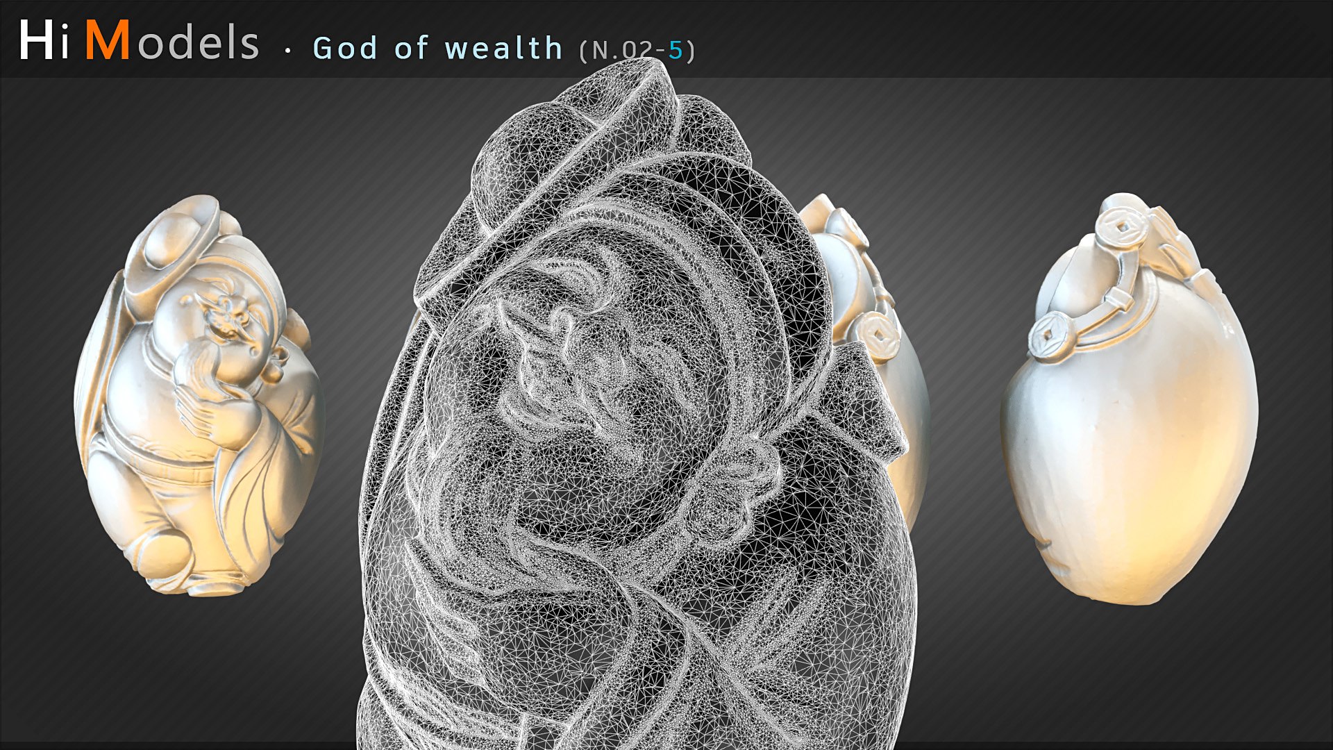 3D God Of Wealth 02 - TurboSquid 1804577