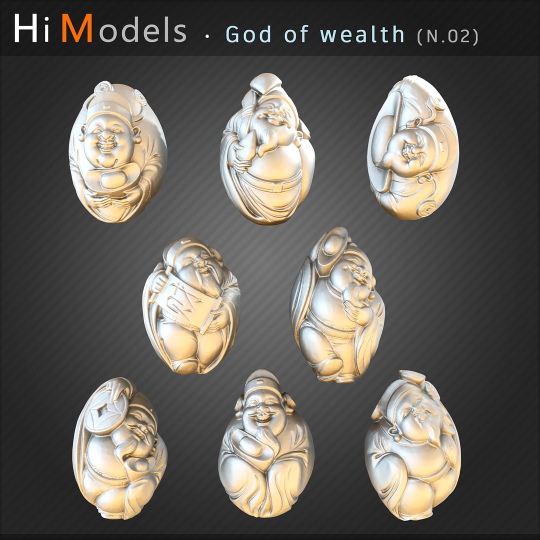 3D God Of Wealth 02 - TurboSquid 1804577