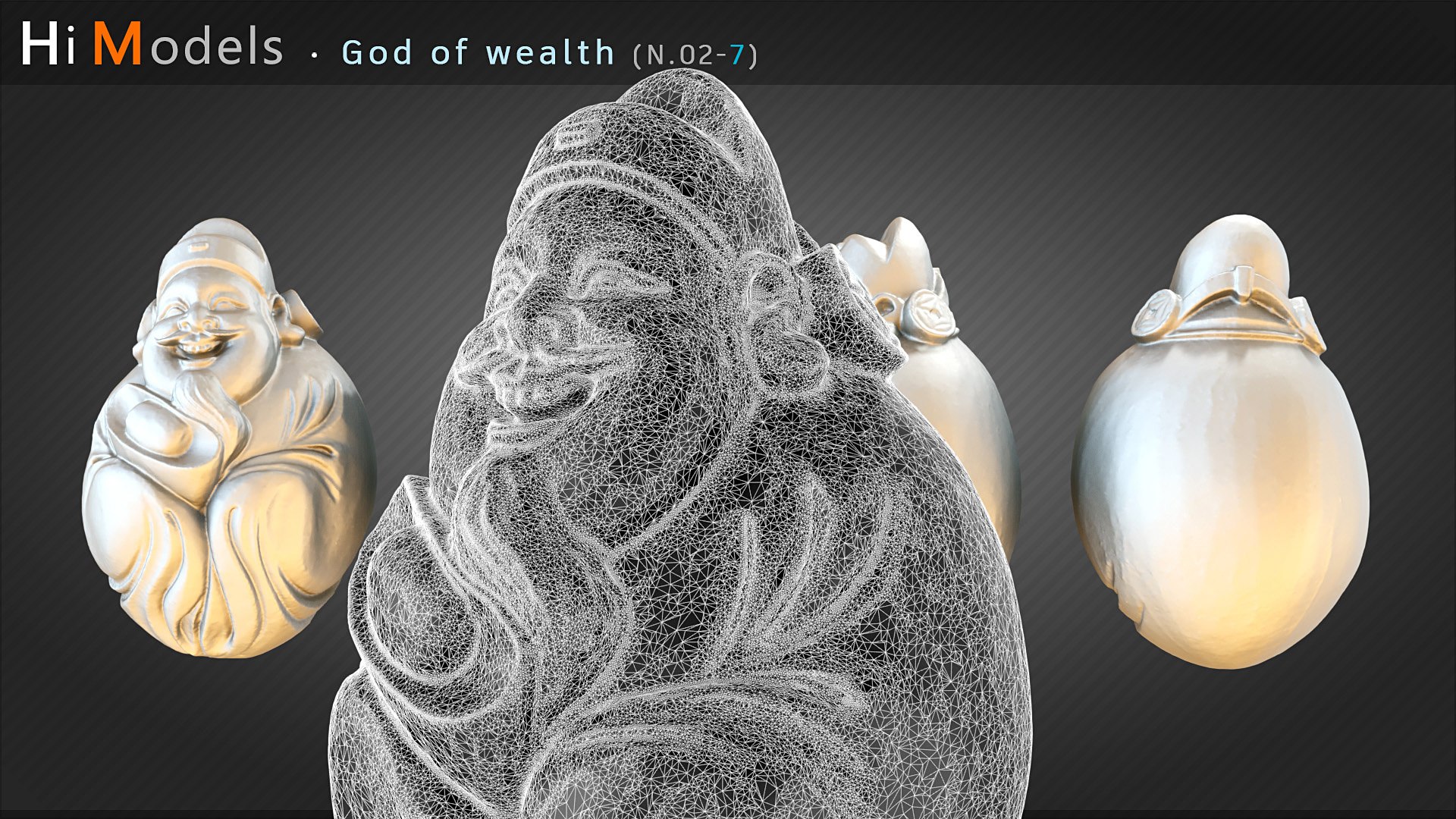 3D God Of Wealth 02 - TurboSquid 1804577