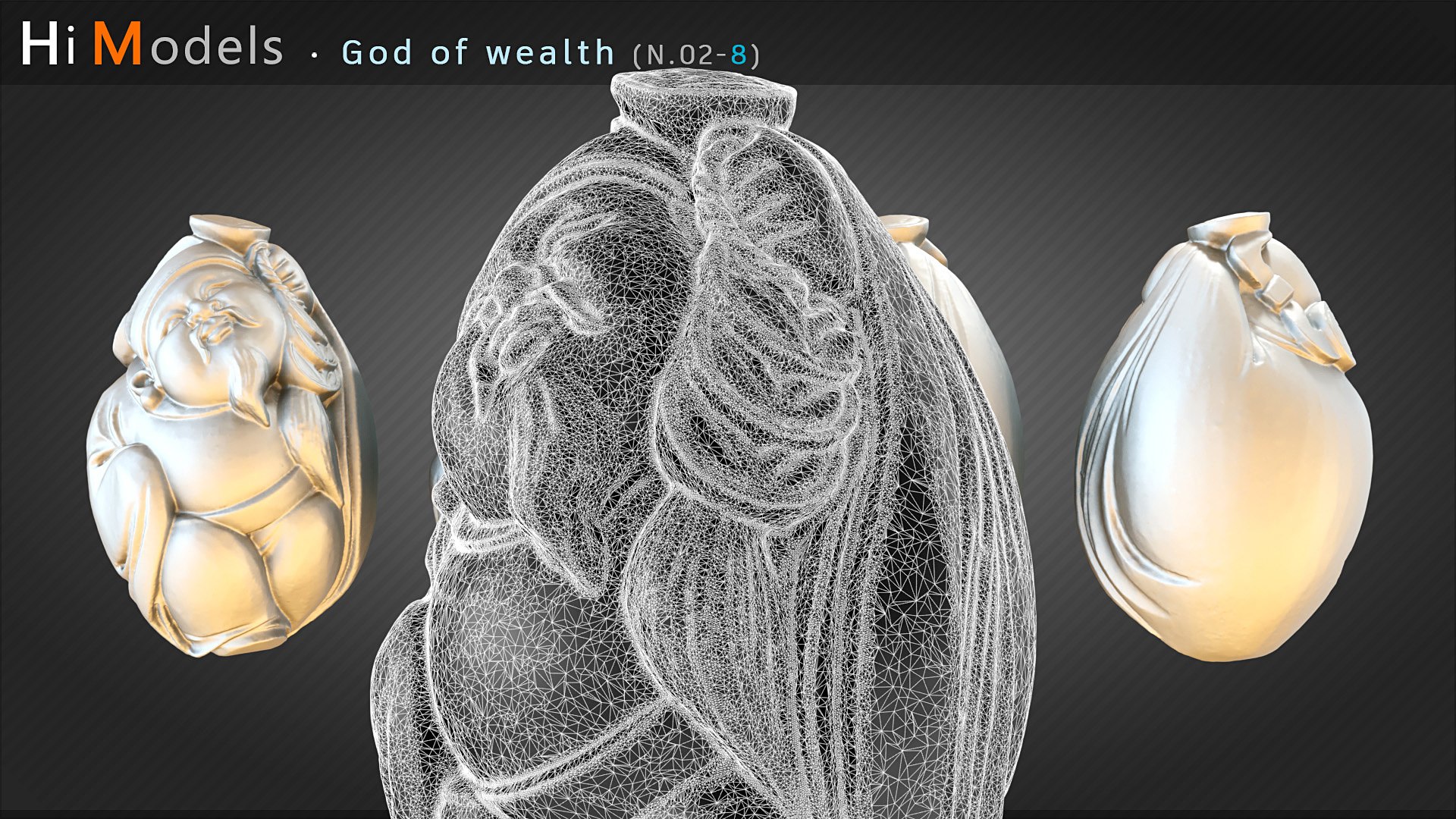 3D God Of Wealth 02 - TurboSquid 1804577