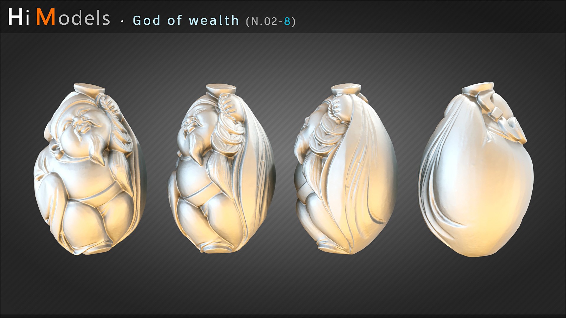 3D God Of Wealth 02 - TurboSquid 1804577