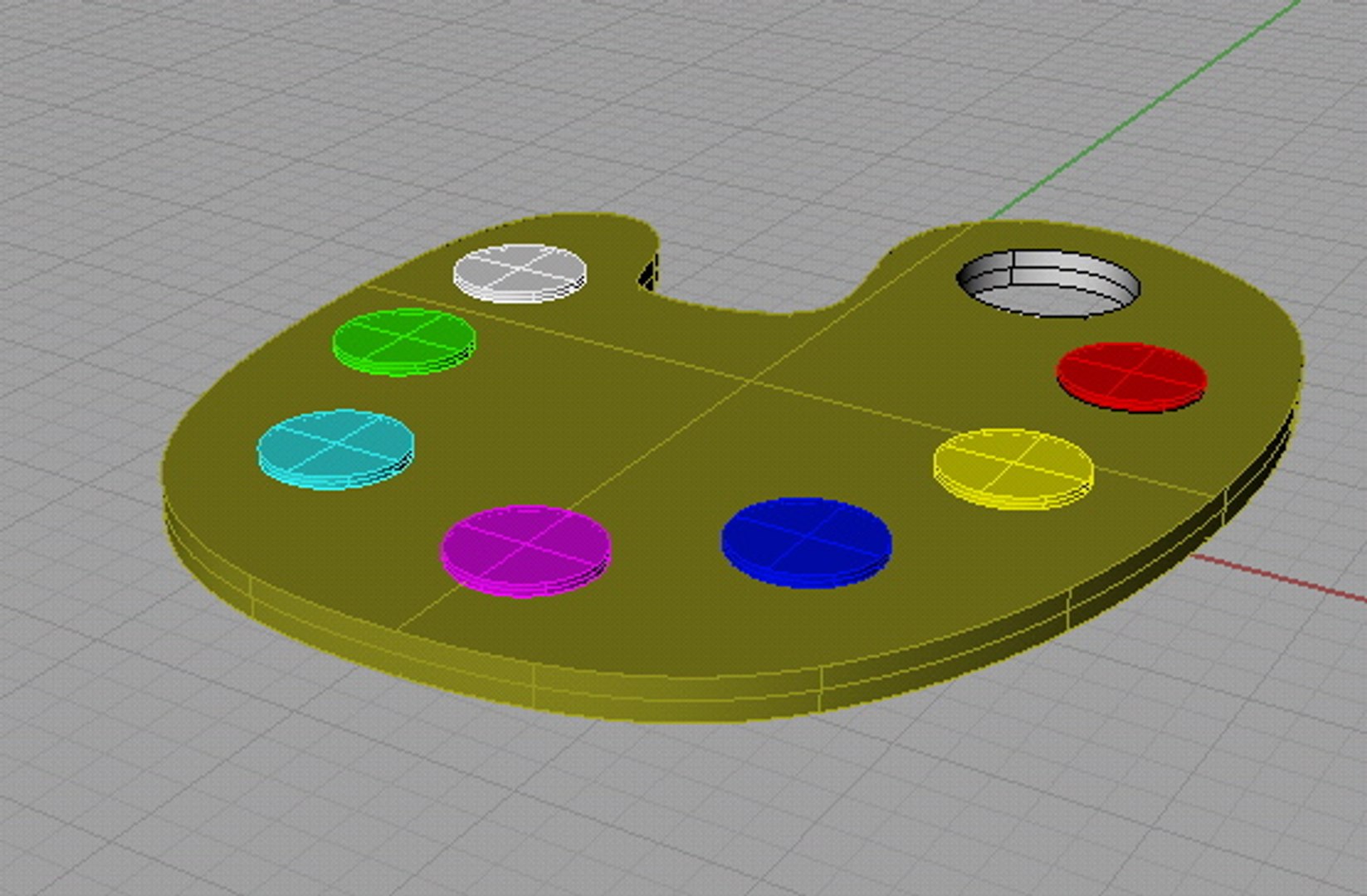 Free Color Pallete 3d Model