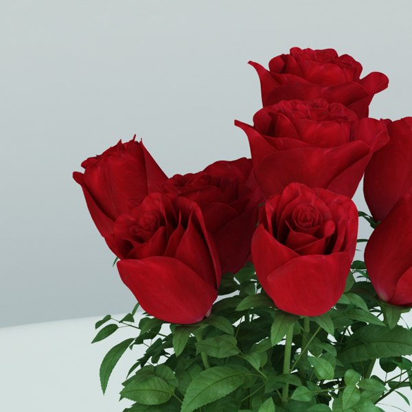 roses flower 3d model