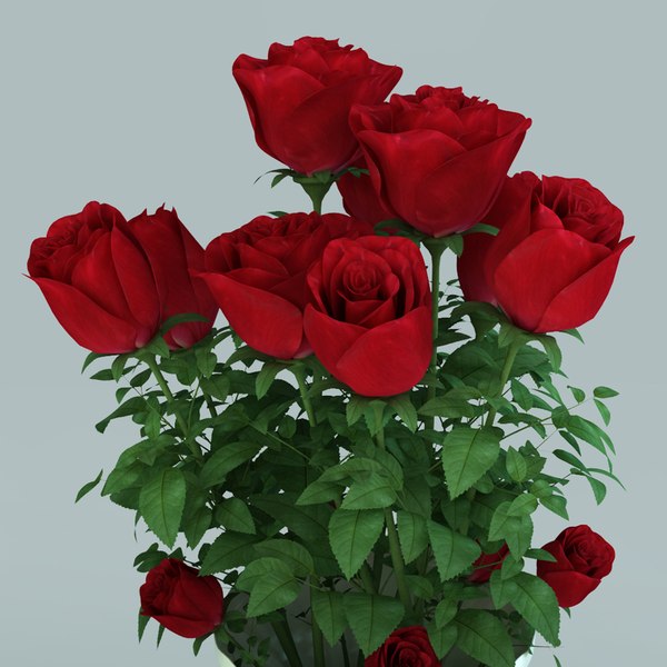 roses flower 3d model