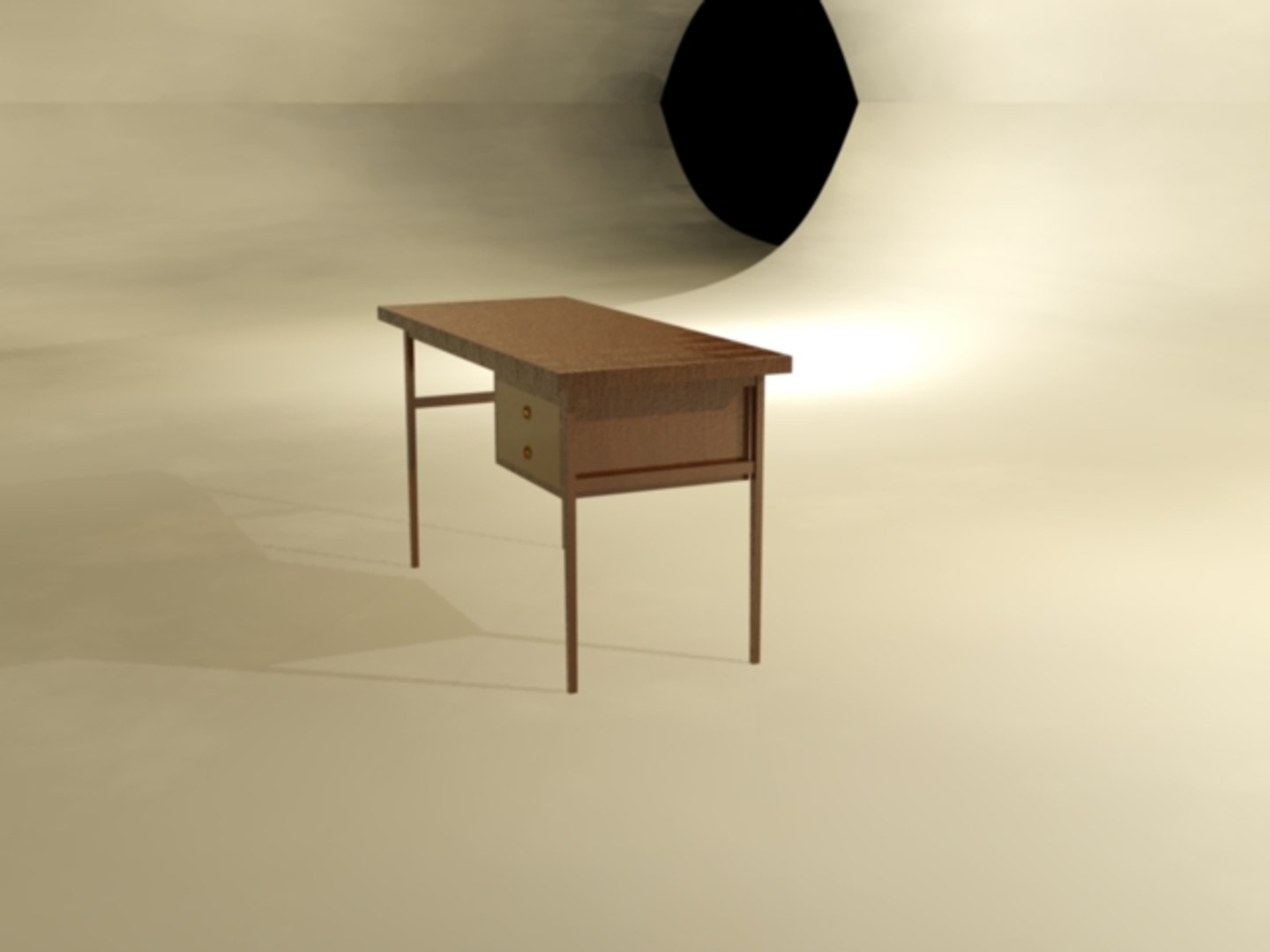 Study Table 3D Model - TurboSquid 1218588