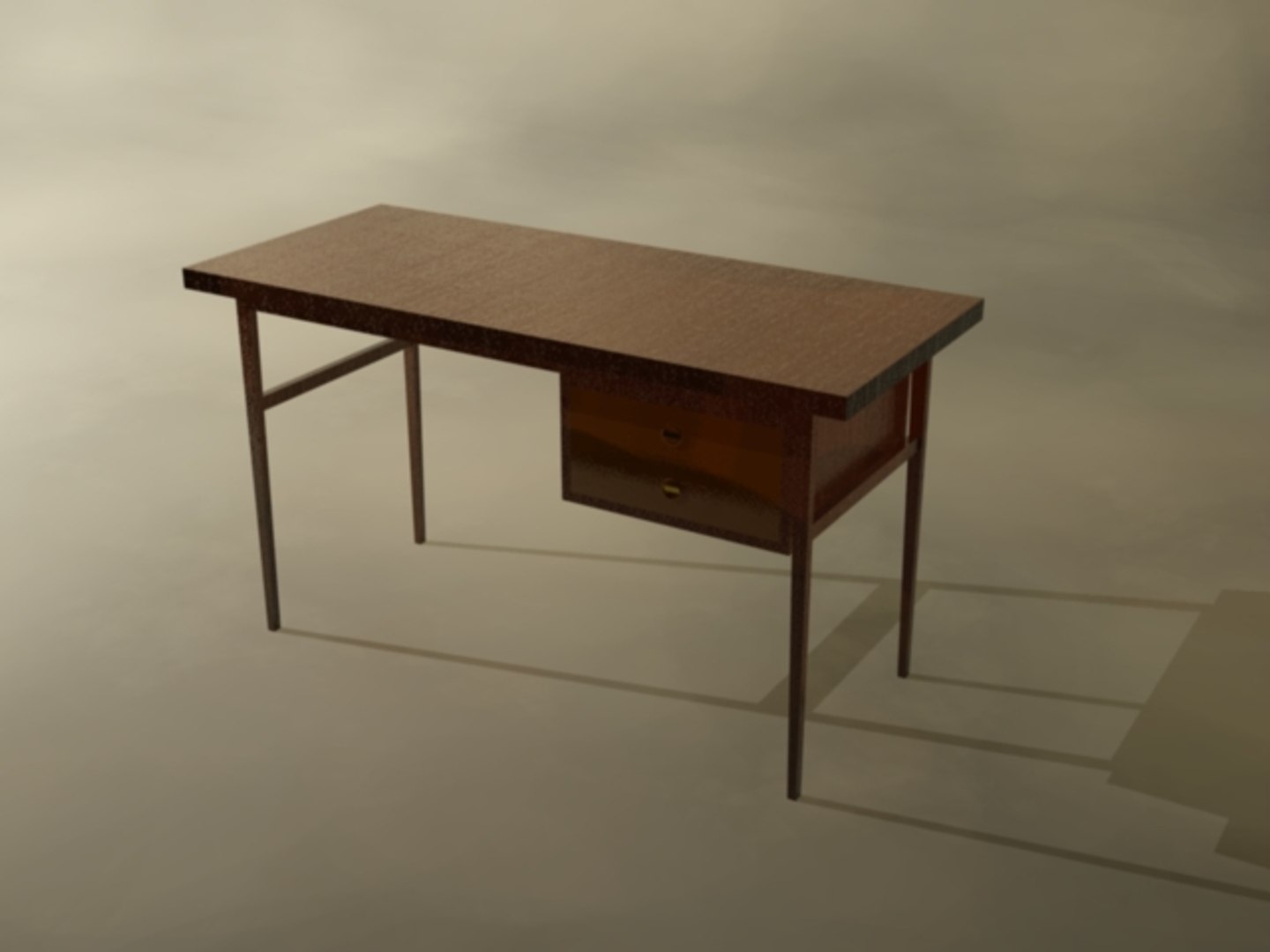 Study Table 3D Model - TurboSquid 1218588