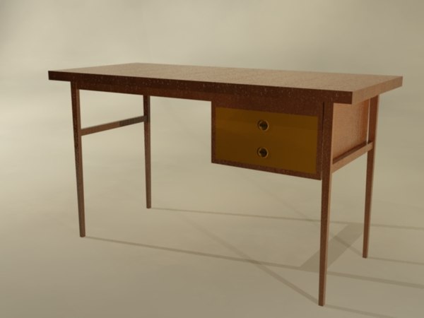 Study table 3D model - TurboSquid 1218588