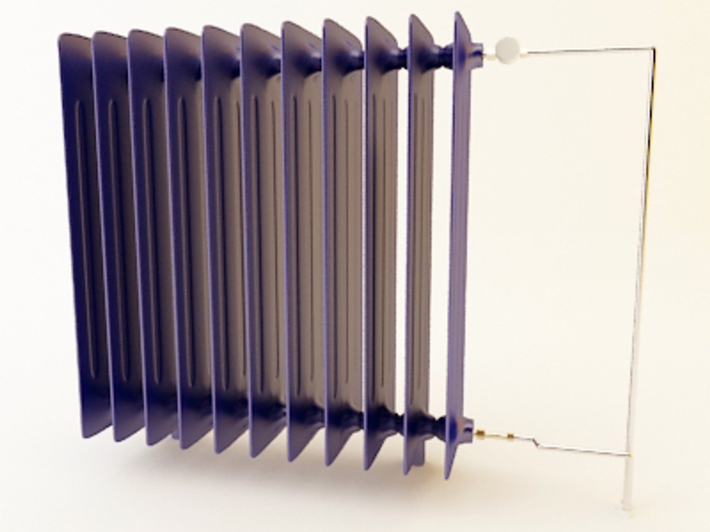 3d Blue Radiator Model