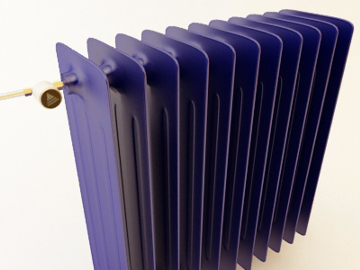 3d Blue Radiator Model