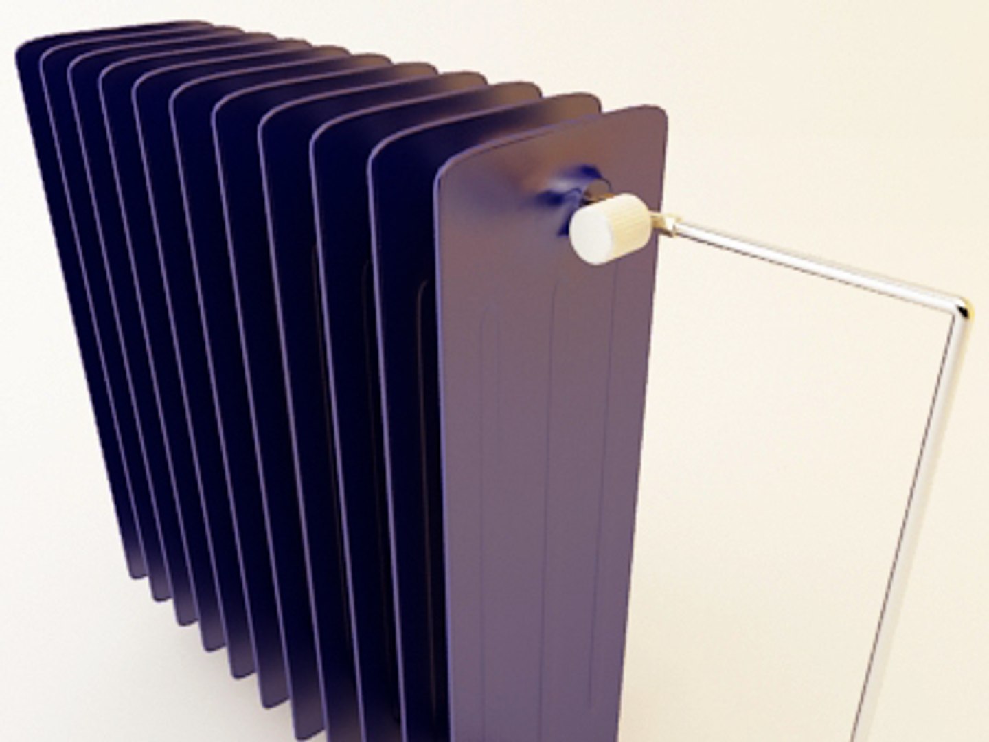 3d Blue Radiator Model