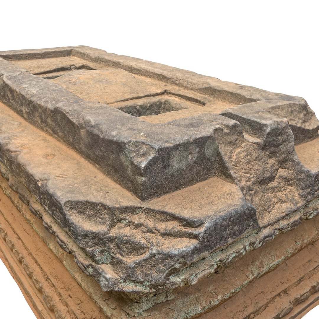 3d Ancient Rock Stone Red