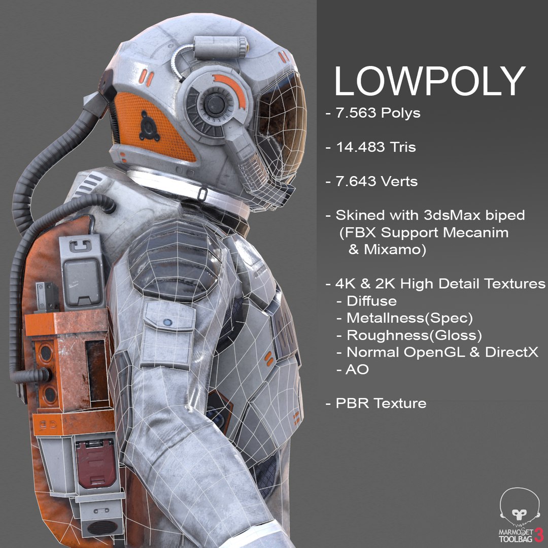 3d Model Unity Space Suit