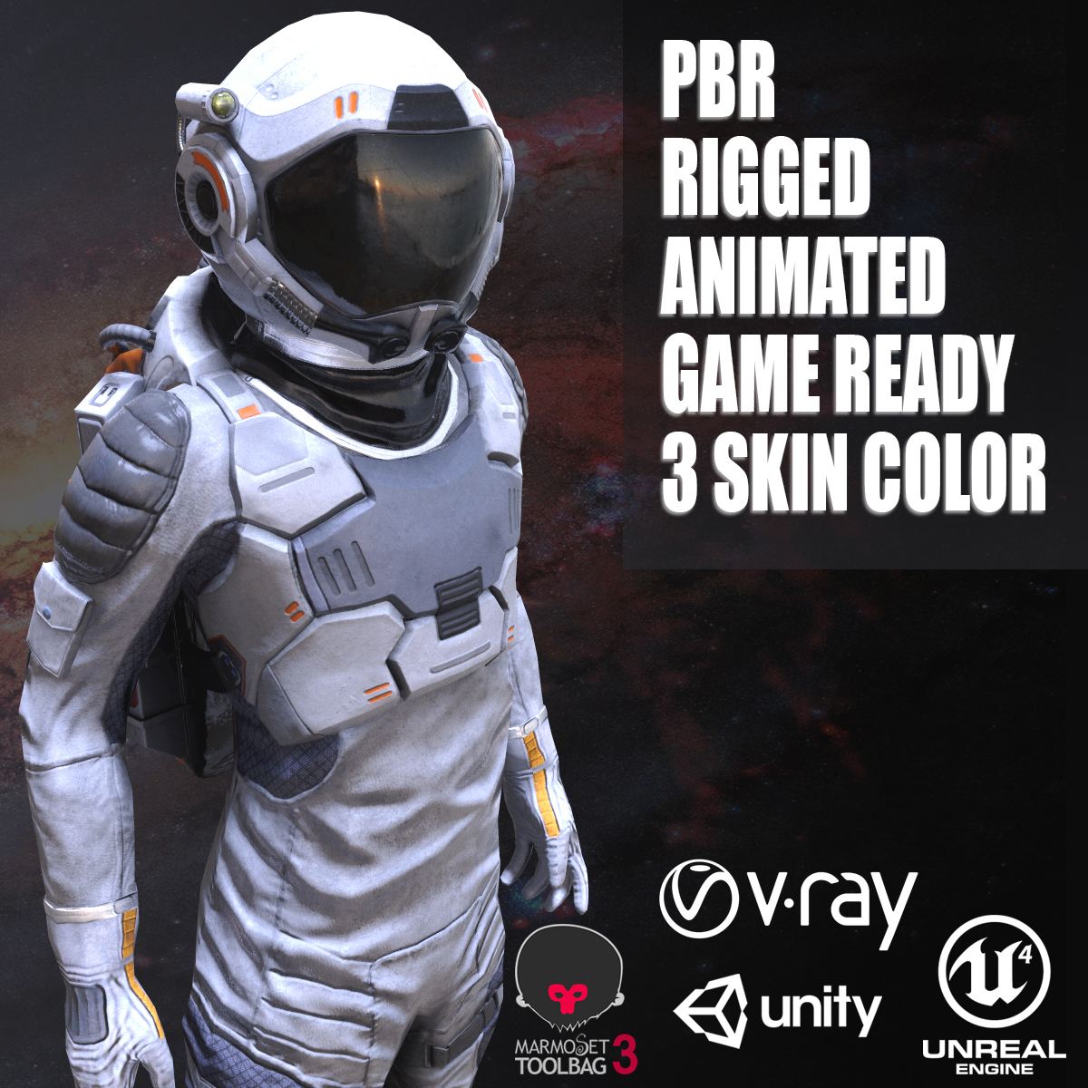 3d model unity space suit