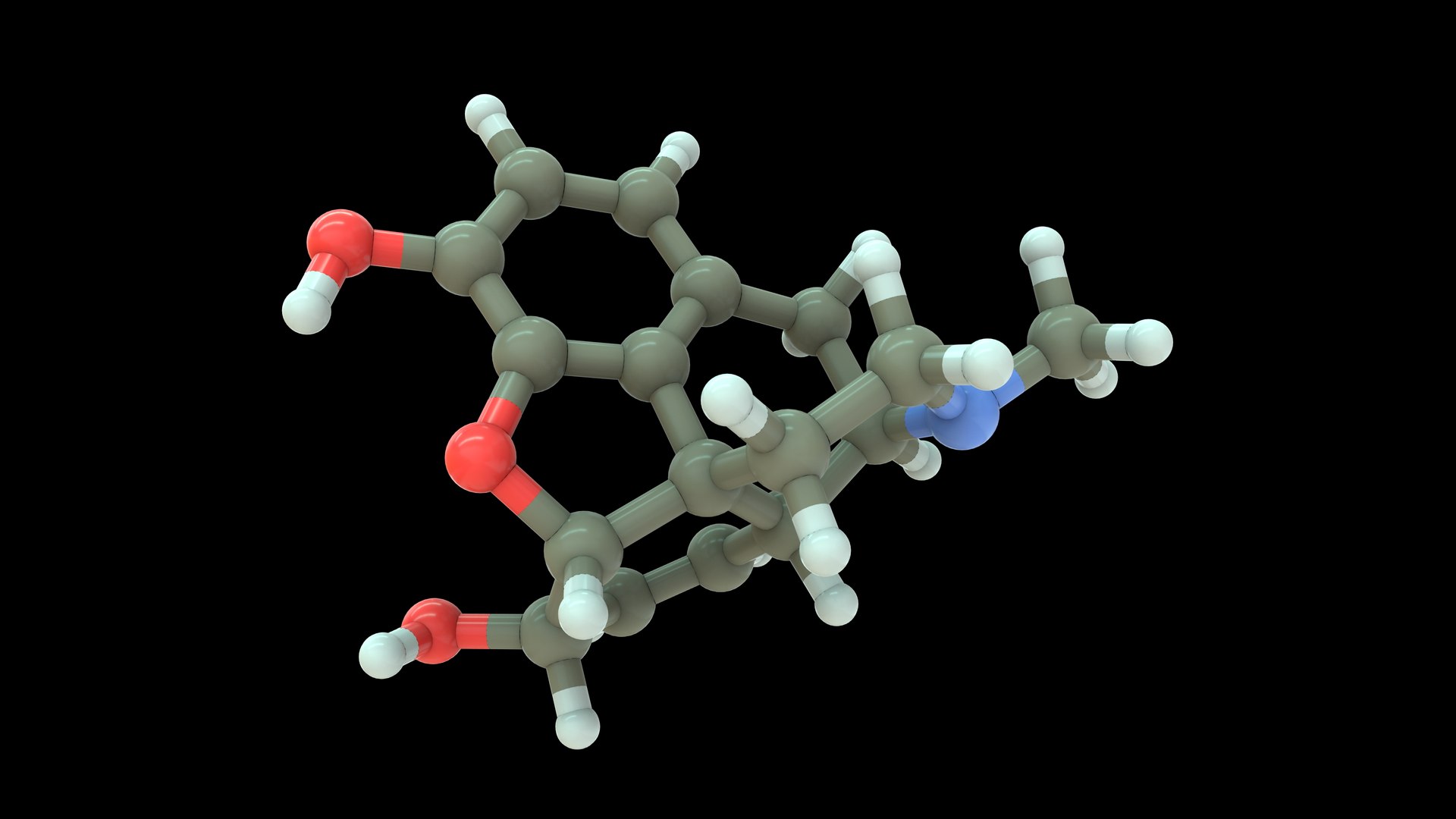 3D Morphine Structure Model - TurboSquid 2220456