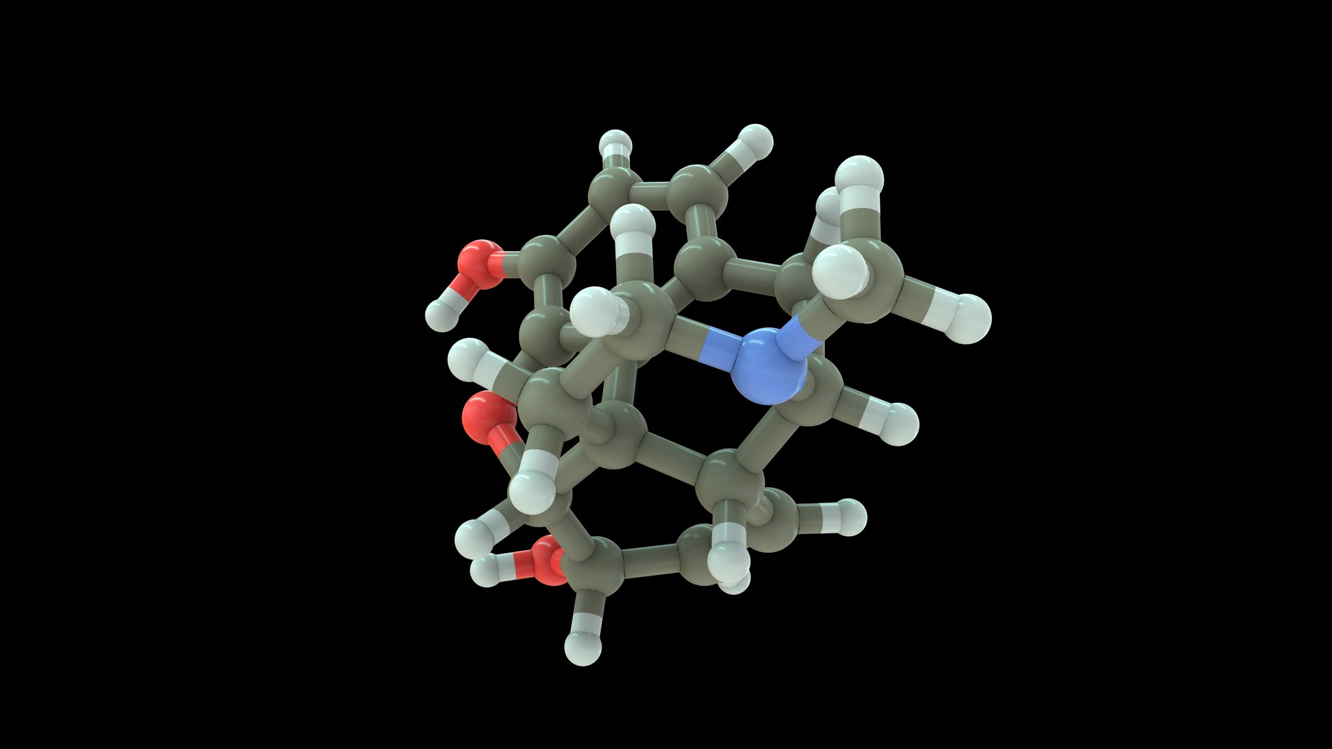 3D Morphine Structure Model - TurboSquid 2220456