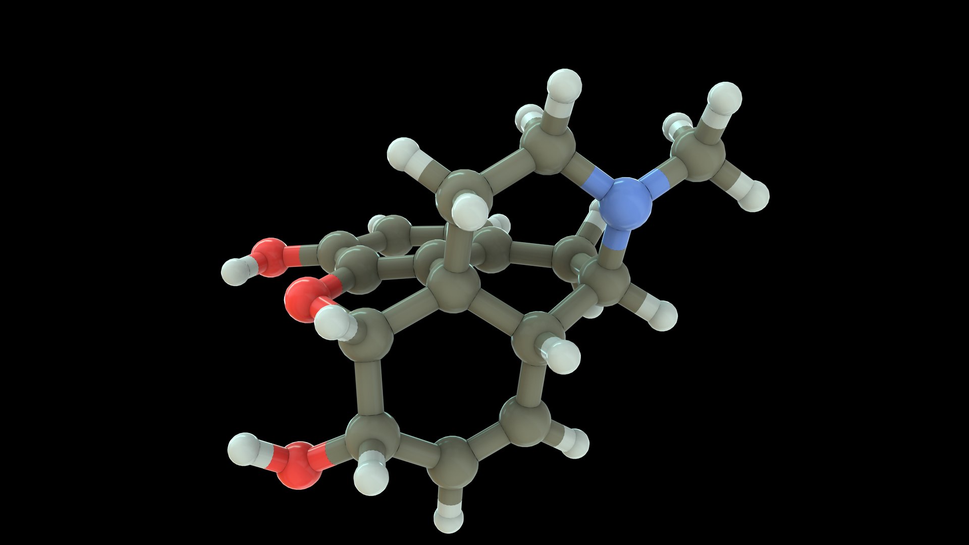 3D Morphine Structure Model - TurboSquid 2220456