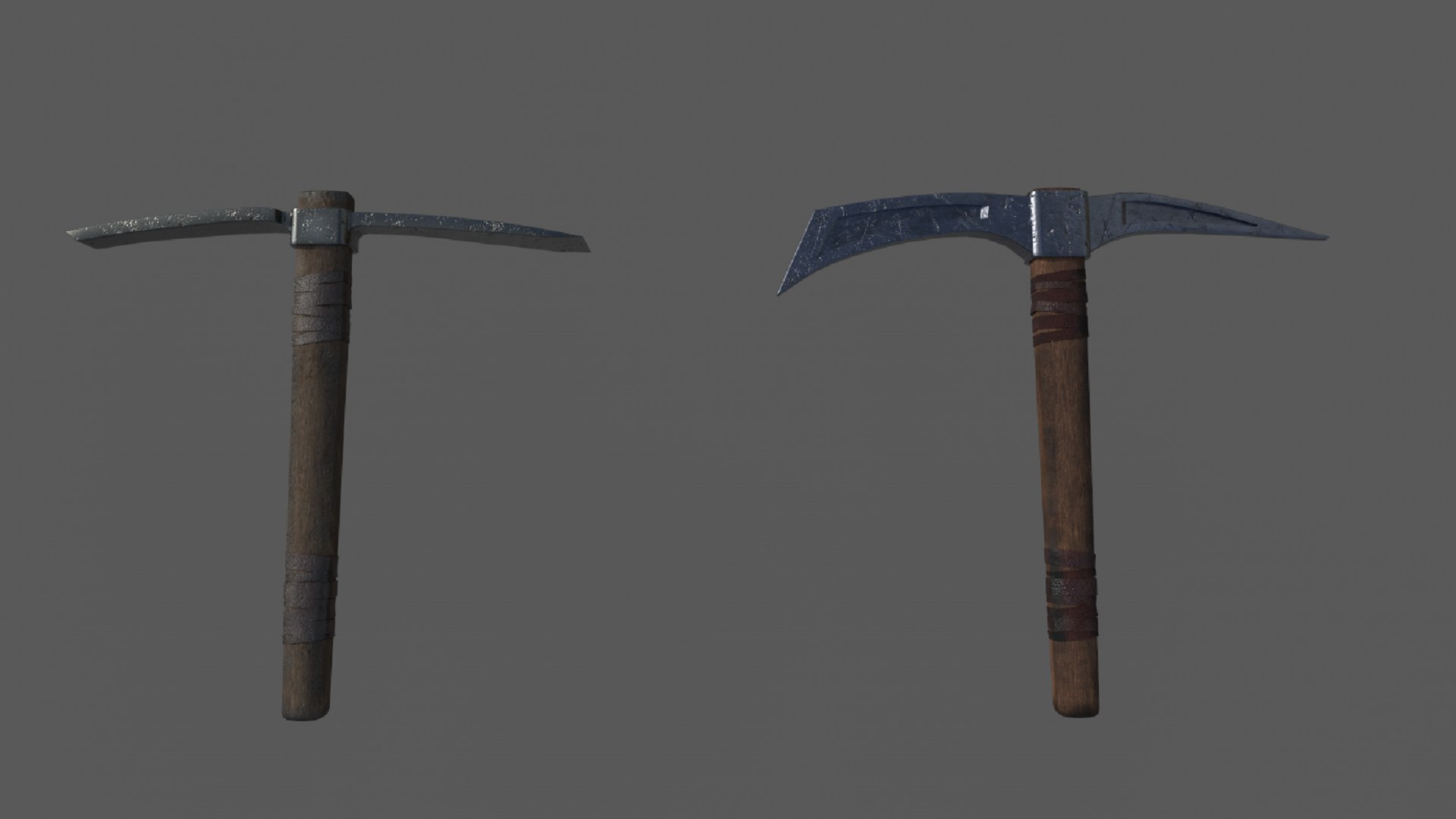 3D Pickaxe Tool Of Labor PBR Low-poly 3D Model Low-poly 3D Model ...
