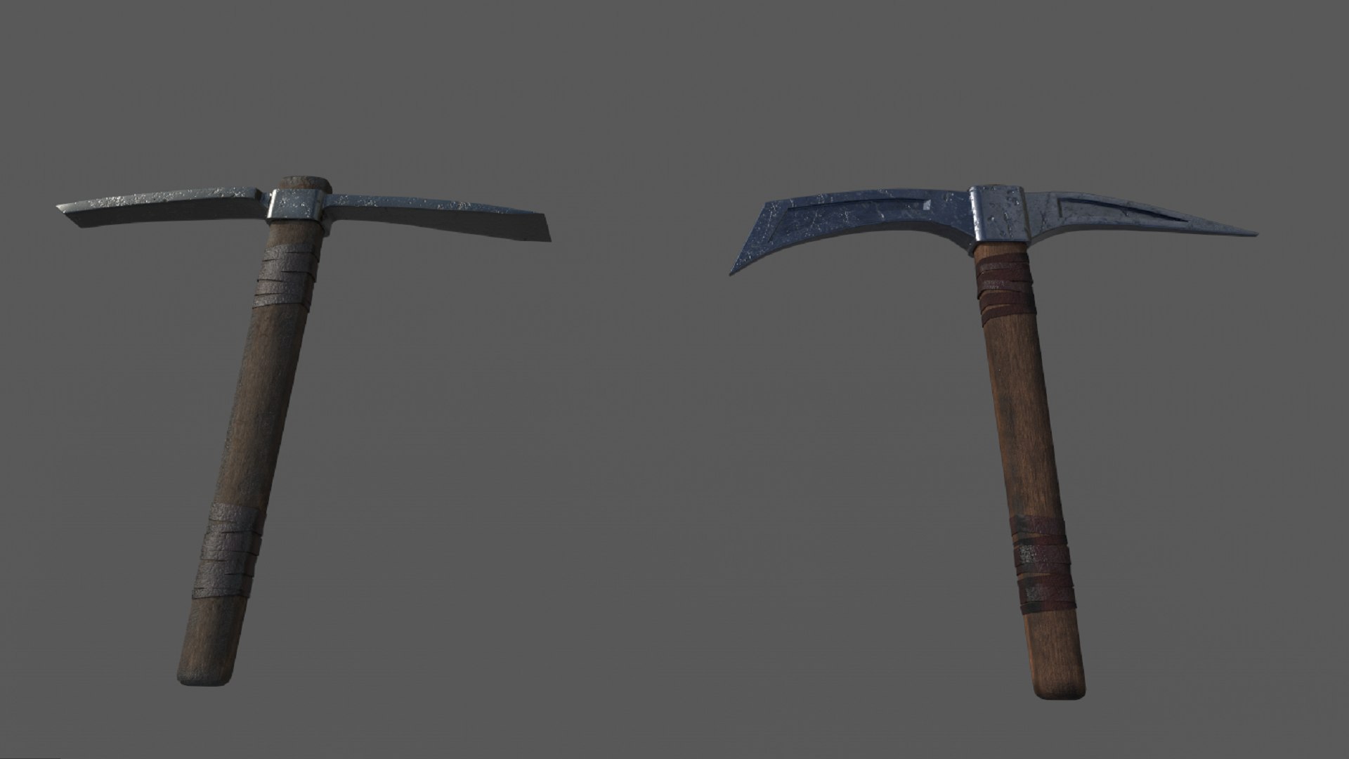 3D Pickaxe Tool Of Labor PBR Low-poly 3D Model Low-poly 3D Model ...