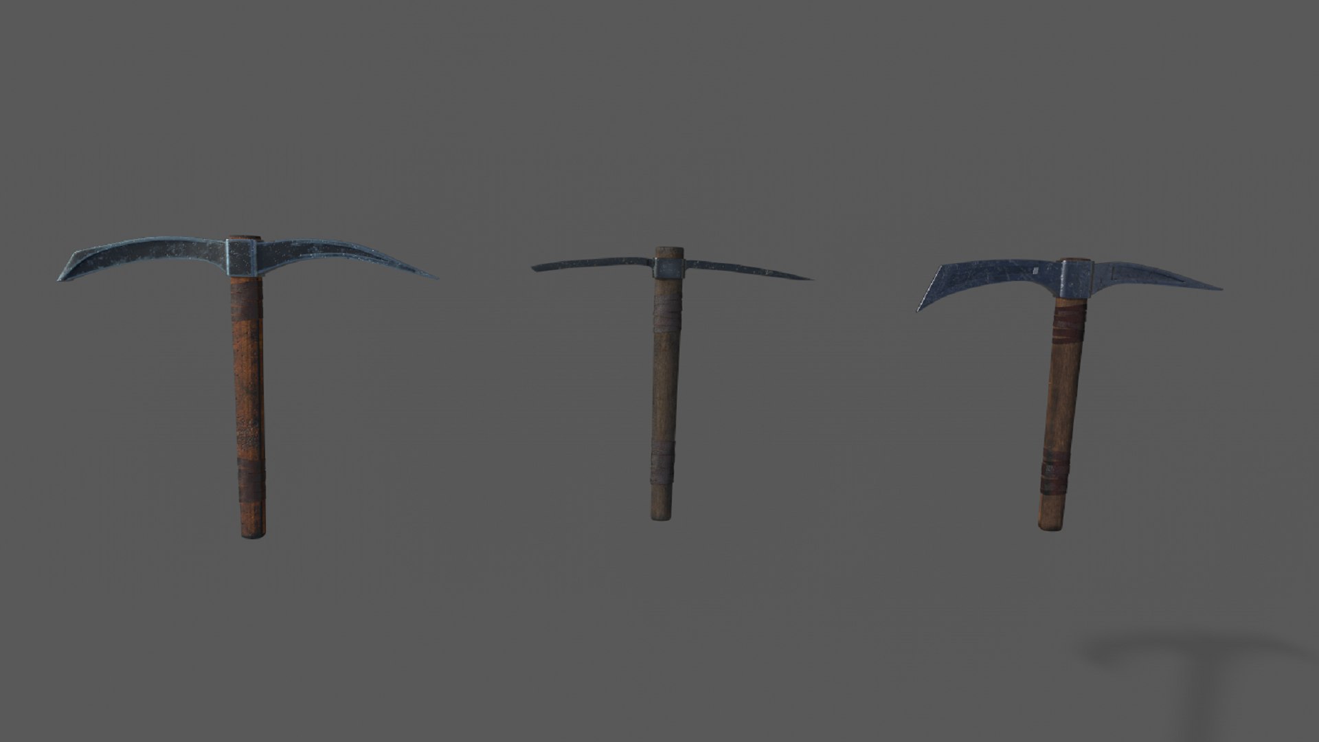 3D Pickaxe Tool Of Labor PBR Low-poly 3D Model Low-poly 3D Model ...