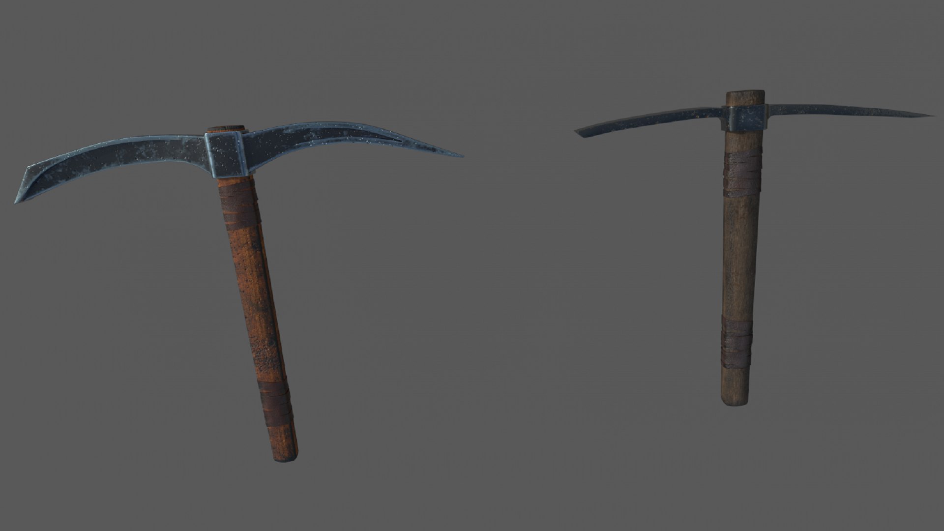 3D Pickaxe Tool Of Labor PBR Low-poly 3D Model Low-poly 3D Model ...