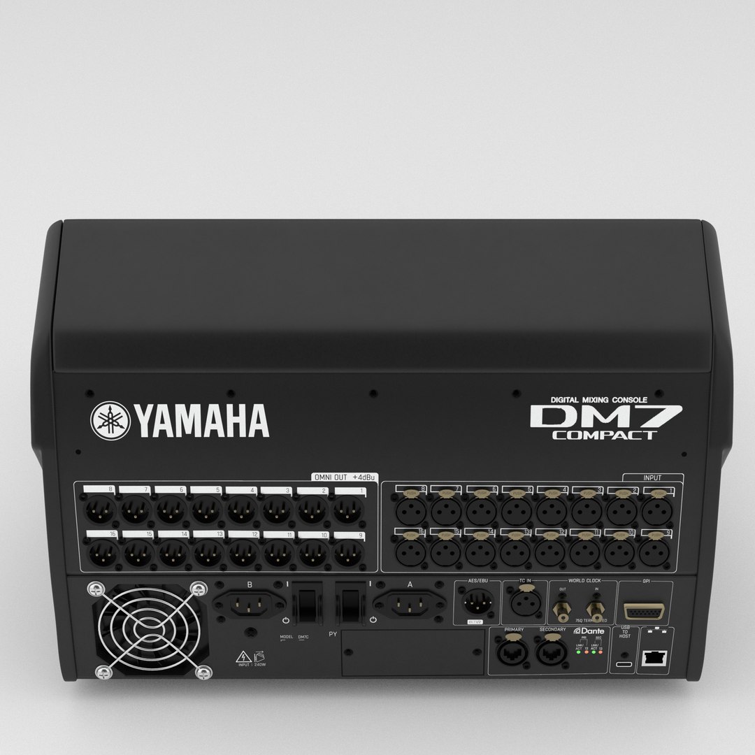 Yamaha DM7 Compact Digital Mixing Console 3D Model - TurboSquid 2303233