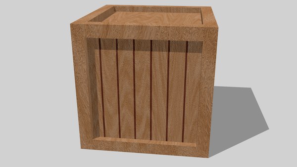 3d wooden crate - ready model