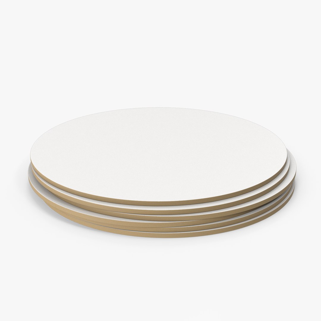 Paper Coasters Stack 3D model - TurboSquid 1870941