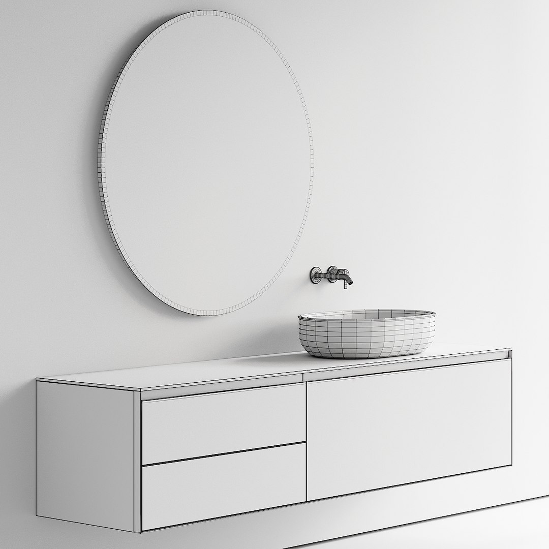 3D Vanity Bathroom Mirror - TurboSquid 1695125