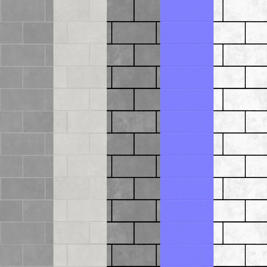 Block Wall Set 03 3D Model - TurboSquid 1734473