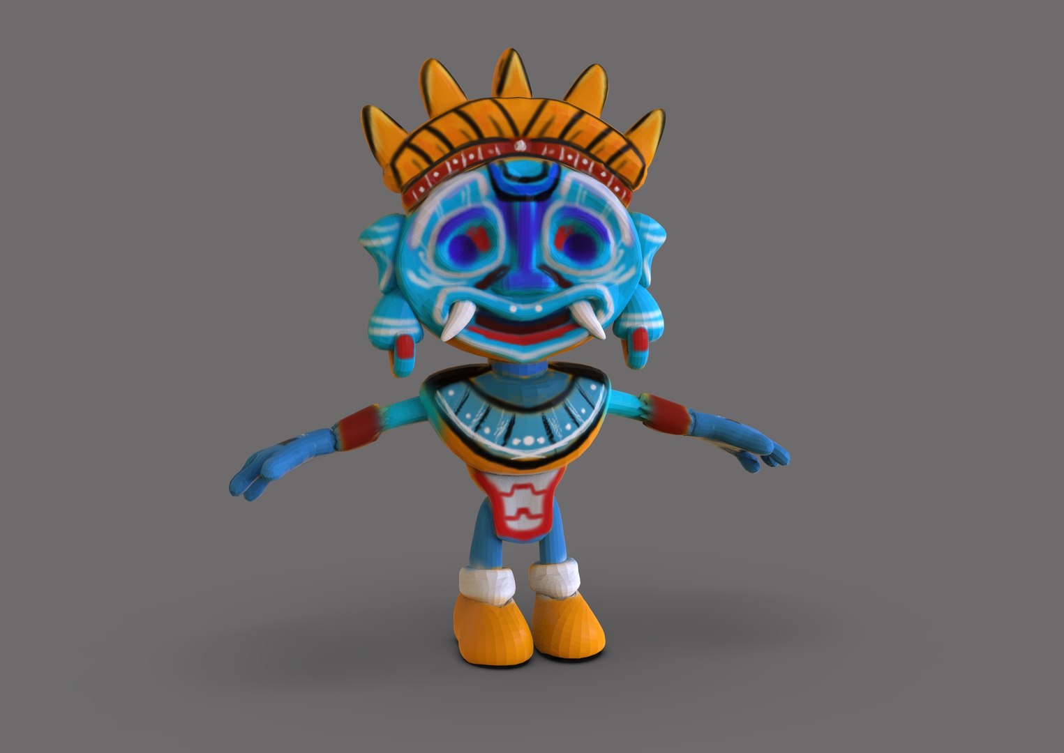 Tlaloc Toon Model - TurboSquid 2416734