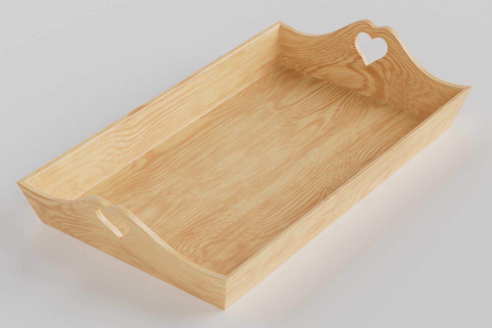 3D Wooden Serving Tray Model - TurboSquid 2306658