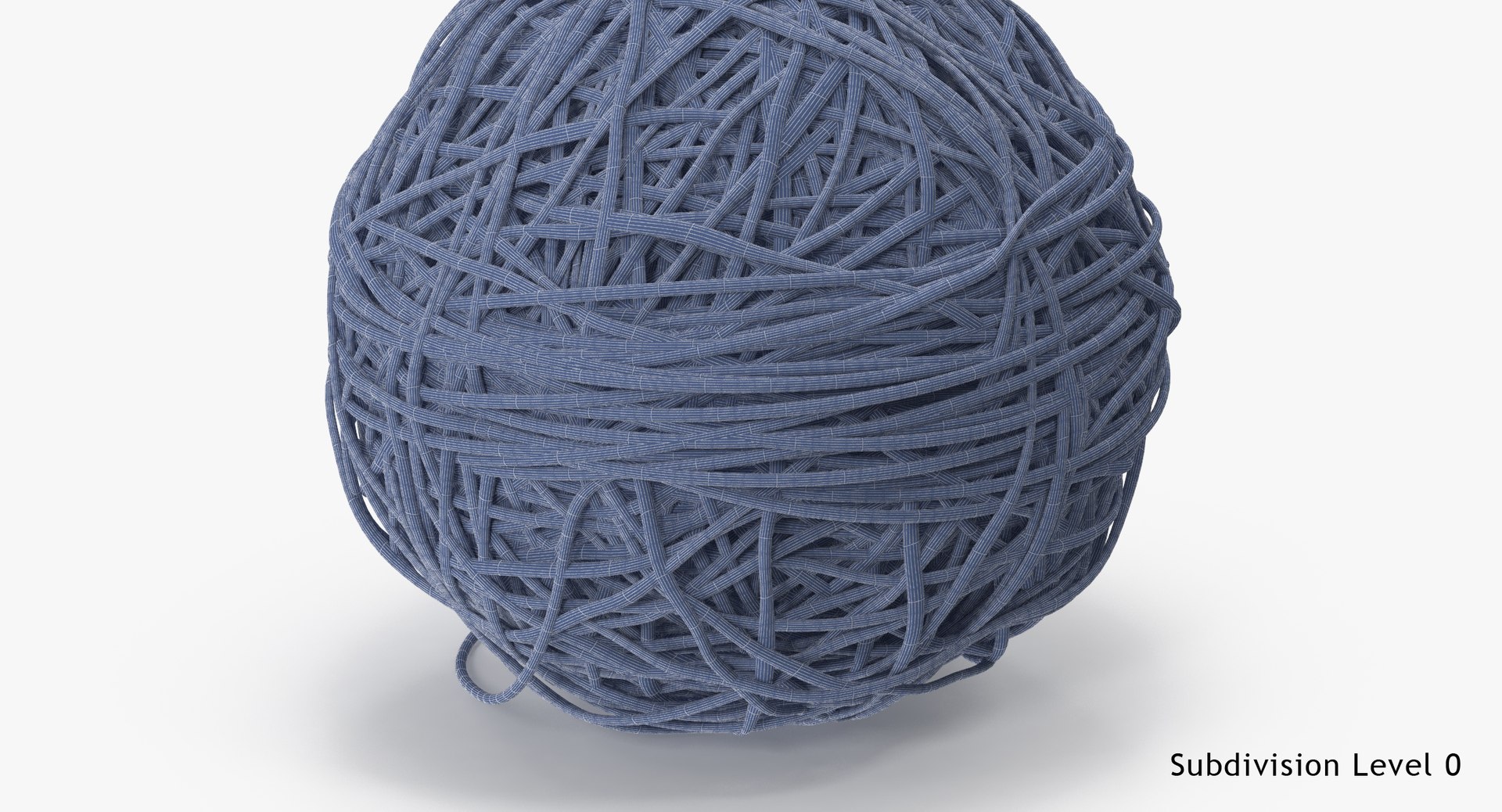 purple ball yarn 3d model