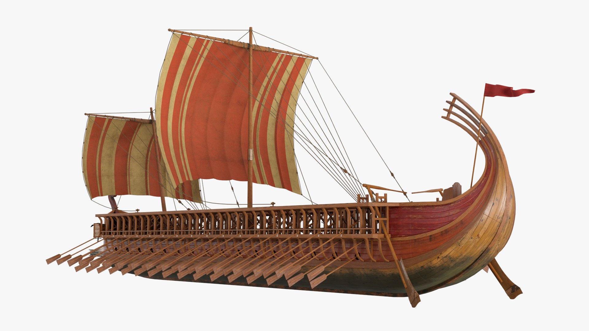 3D Roman Imperial War Galley Model - TurboSquid 2418833