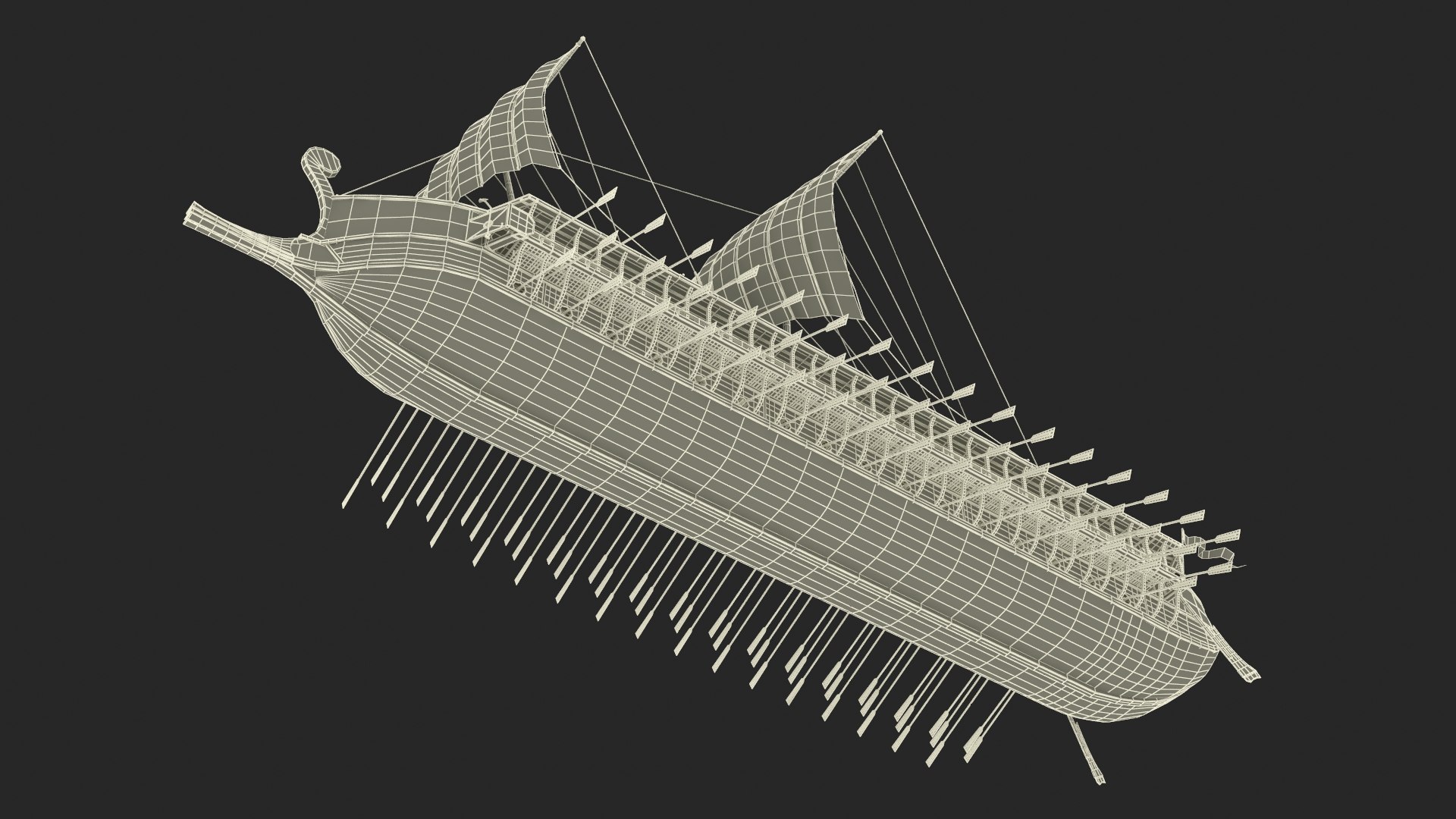3D Roman Imperial War Galley Model - TurboSquid 2418833