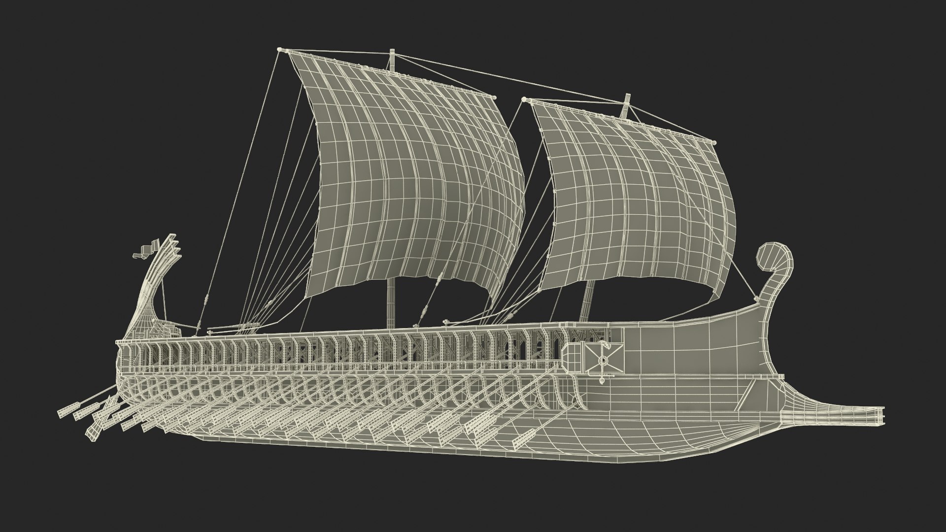 3D Roman Imperial War Galley Model - TurboSquid 2418833