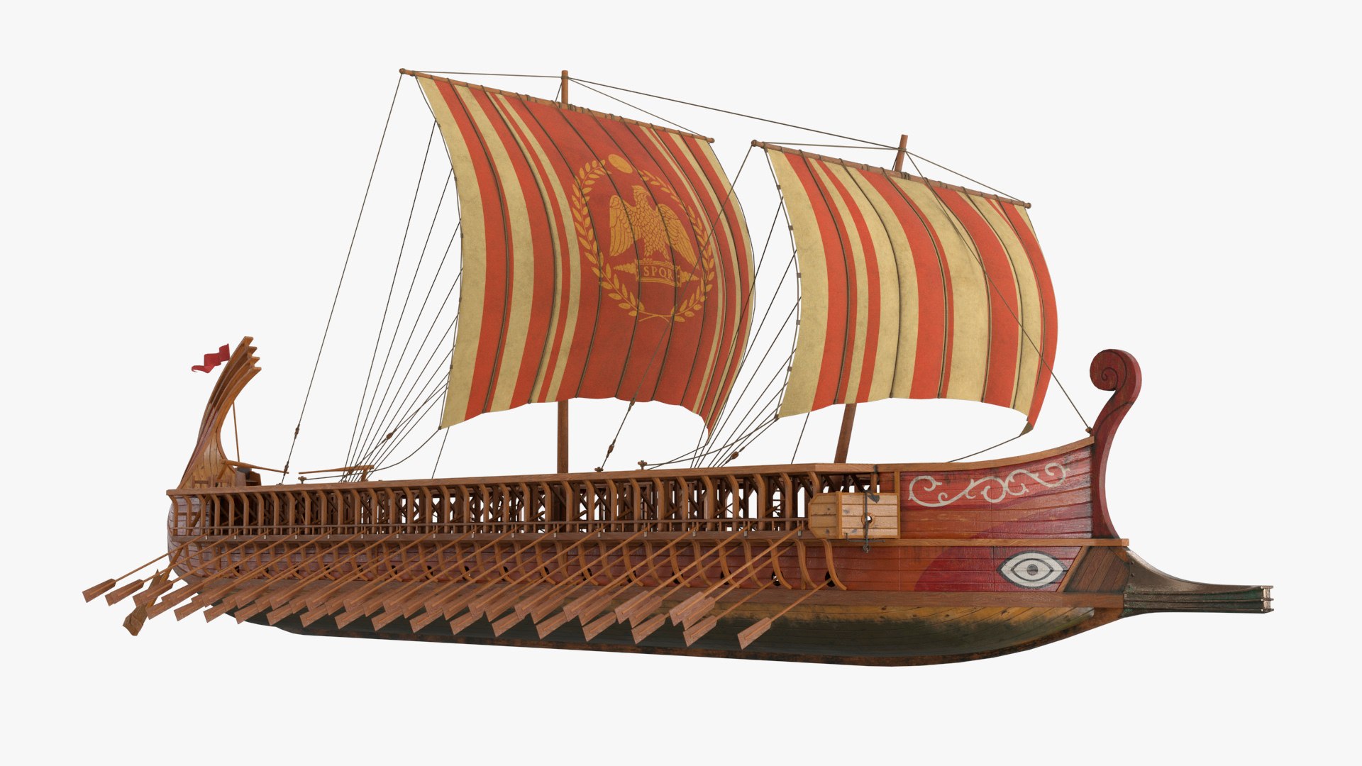 3D Roman Imperial War Galley Model - TurboSquid 2418833