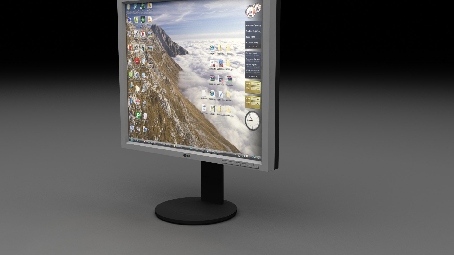 3d Model Lg Flatron Lcd Monitor