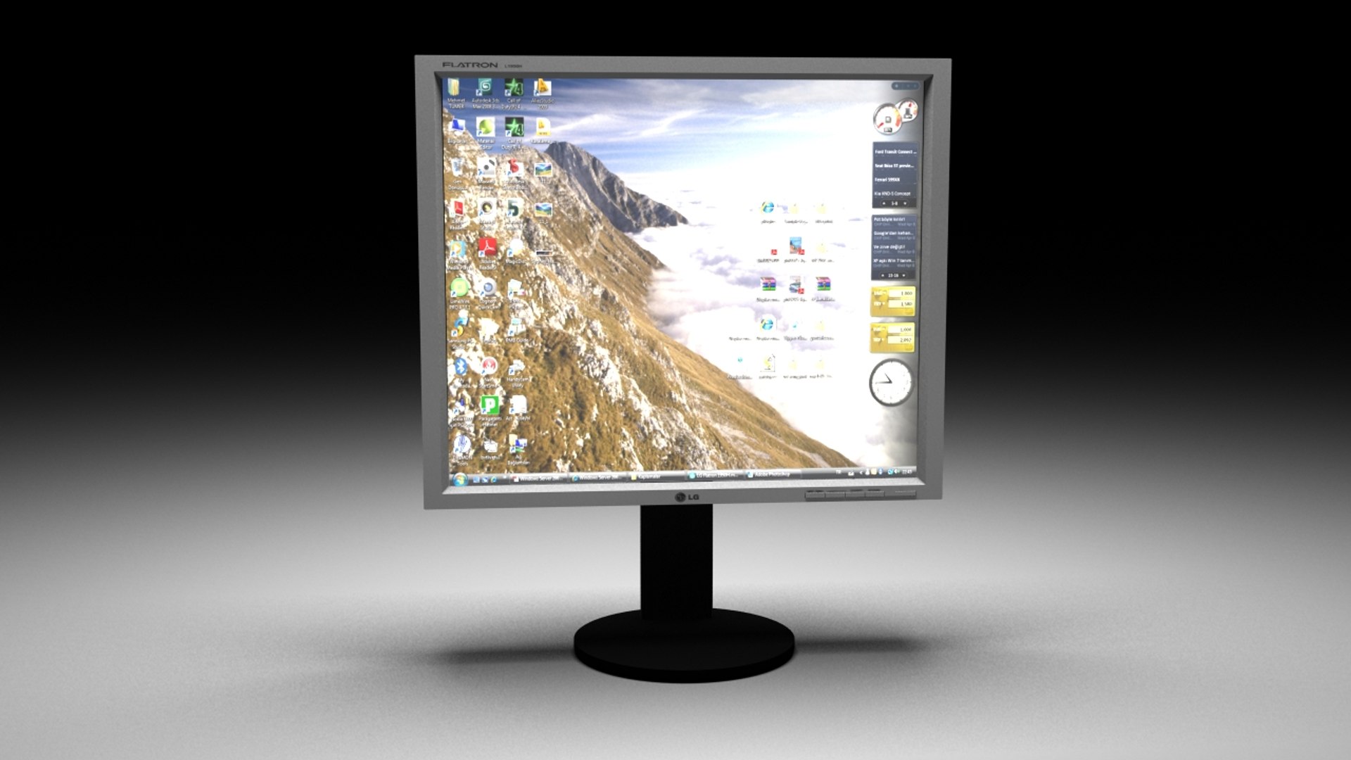 3d Model Lg Flatron Lcd Monitor