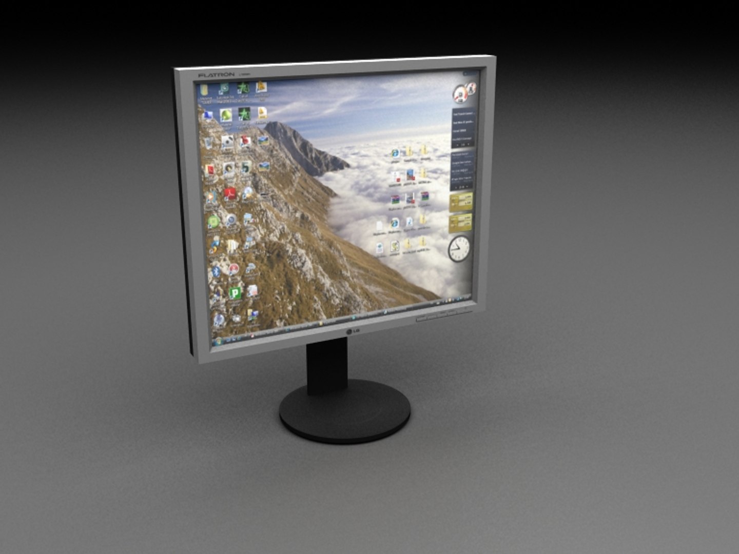 3d Model Lg Flatron Lcd Monitor