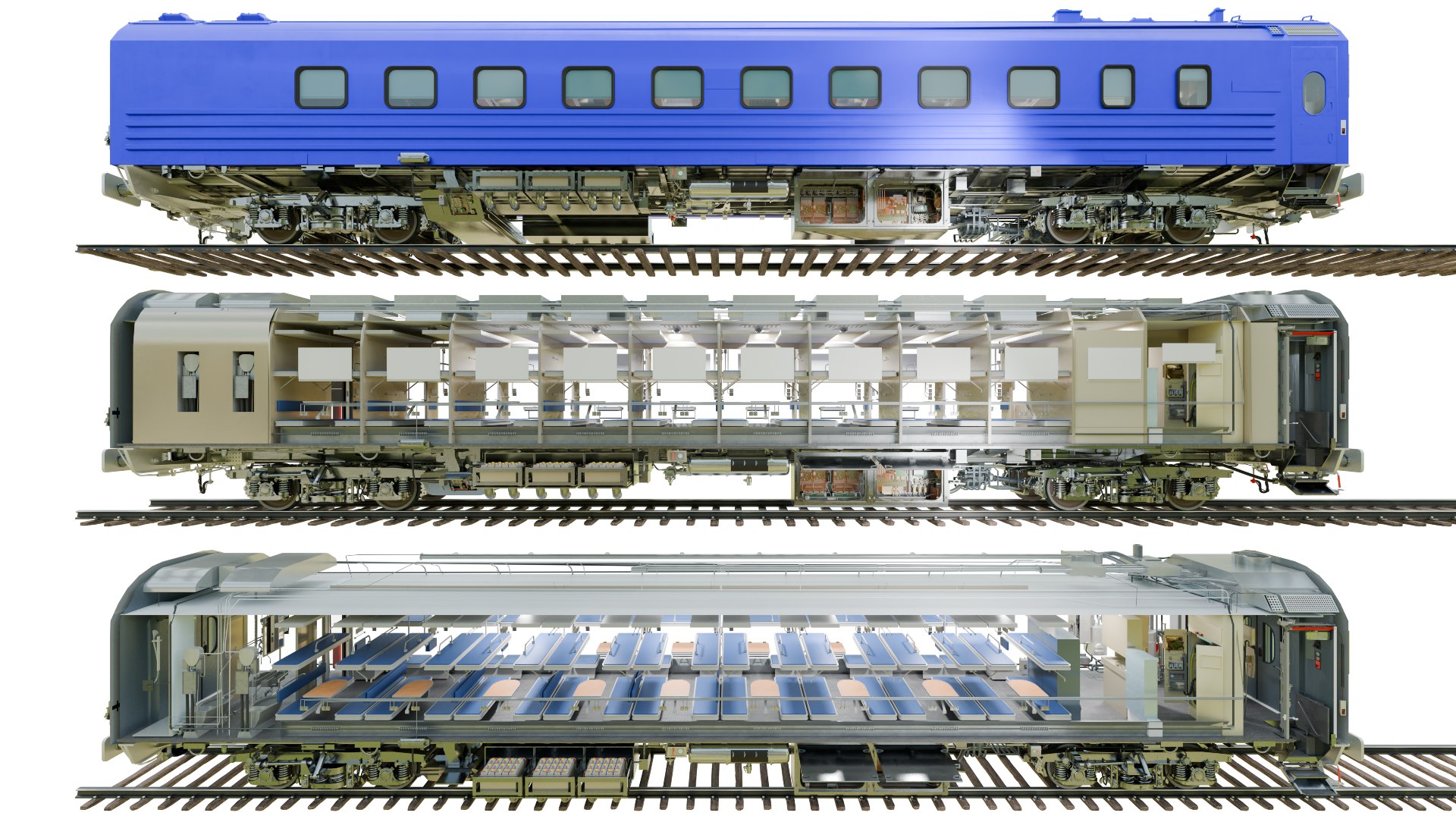 3D Model High-Quality Detailed Train Wagon 3D Model - PBR Textures ...