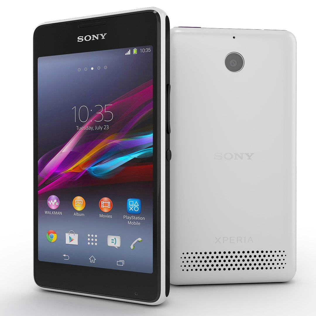 3d sony xperia e1 smartphone model