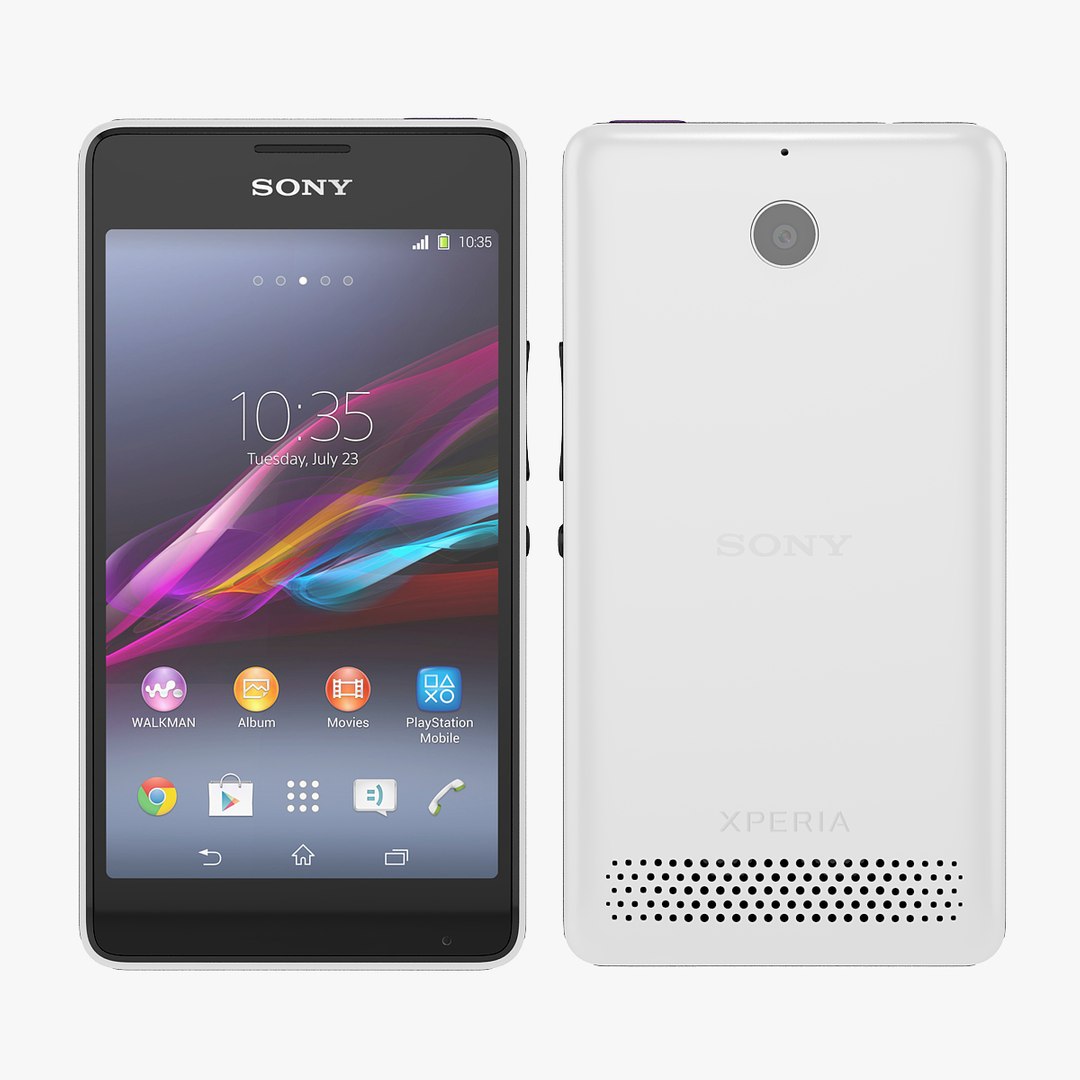 3d sony xperia e1 smartphone model