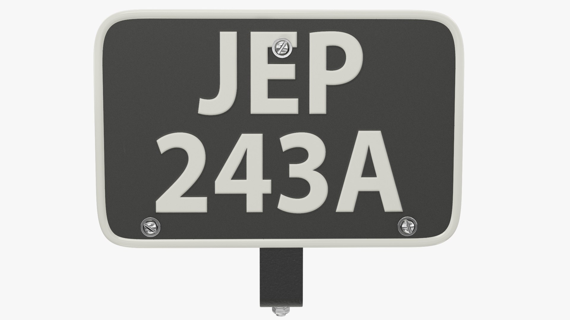 3D Retro Car License Plate V3 - TurboSquid 2063987