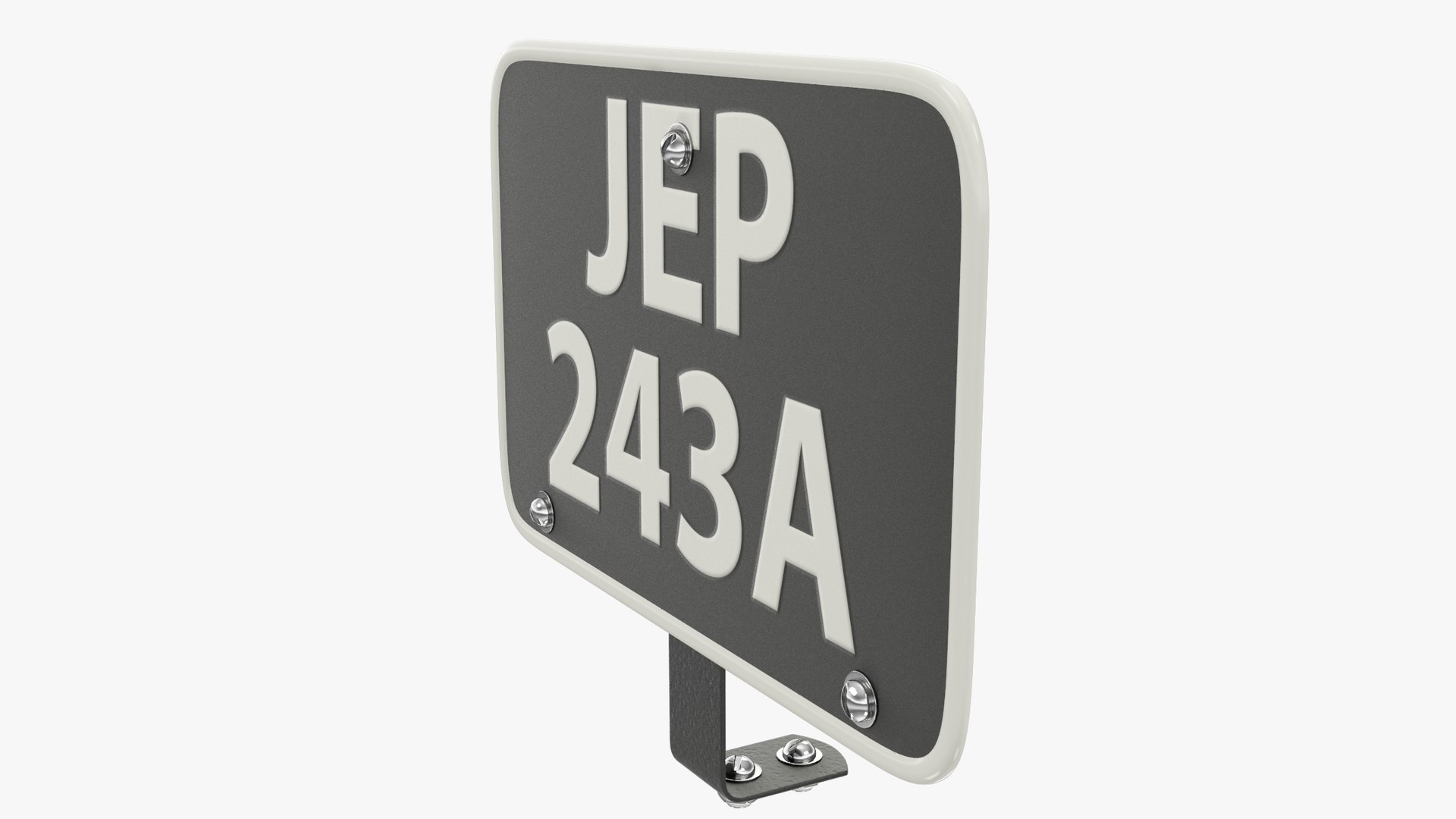 3D Retro Car License Plate V3 - TurboSquid 2063987