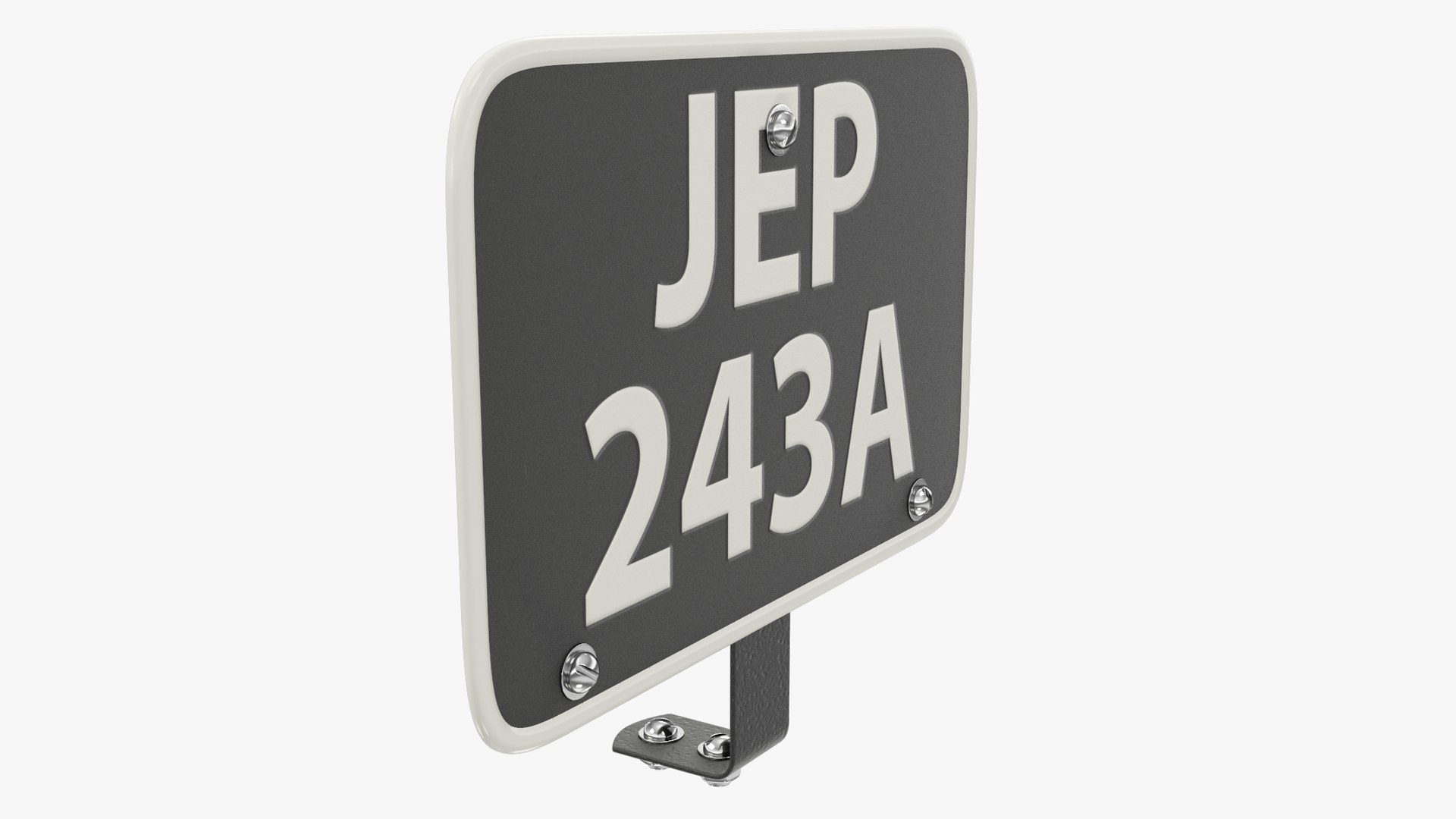 3D Retro Car License Plate V3 - TurboSquid 2063987