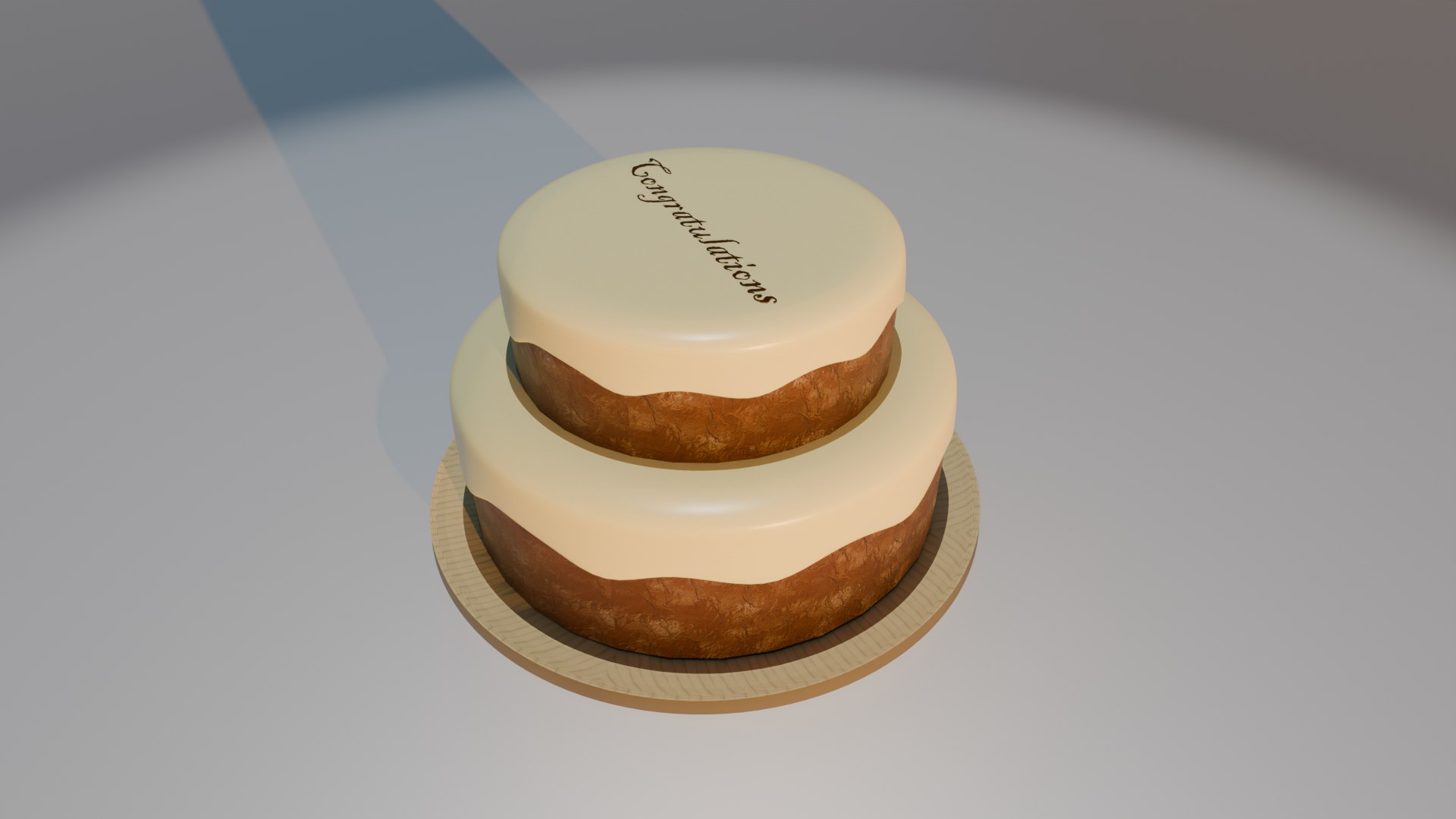 3D Model Realistic Two Tier Cake 3D Model High Quality Dessert ...