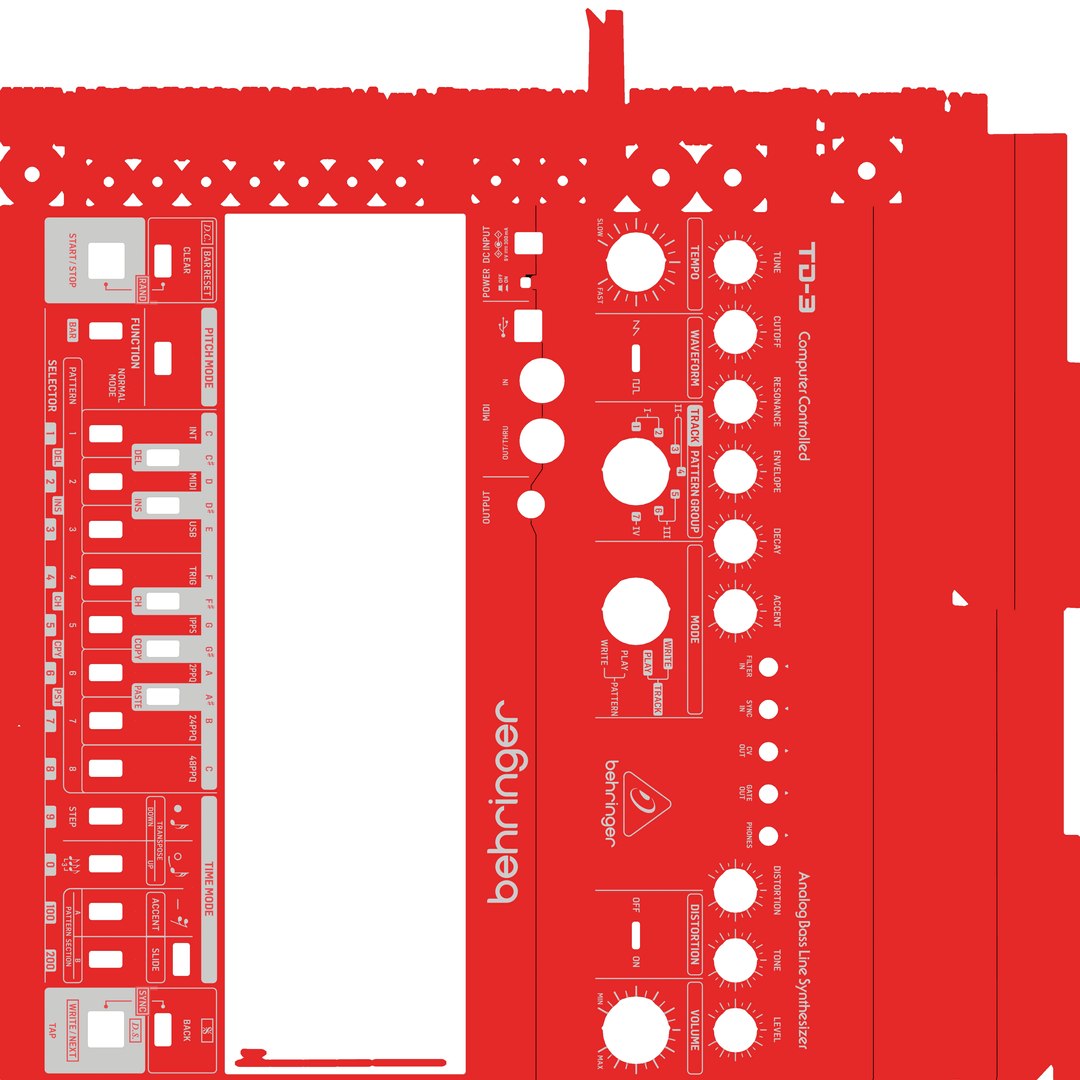 3D Model Behringer TD-3-RD Analog Bass Line Synthesizer - TurboSquid ...