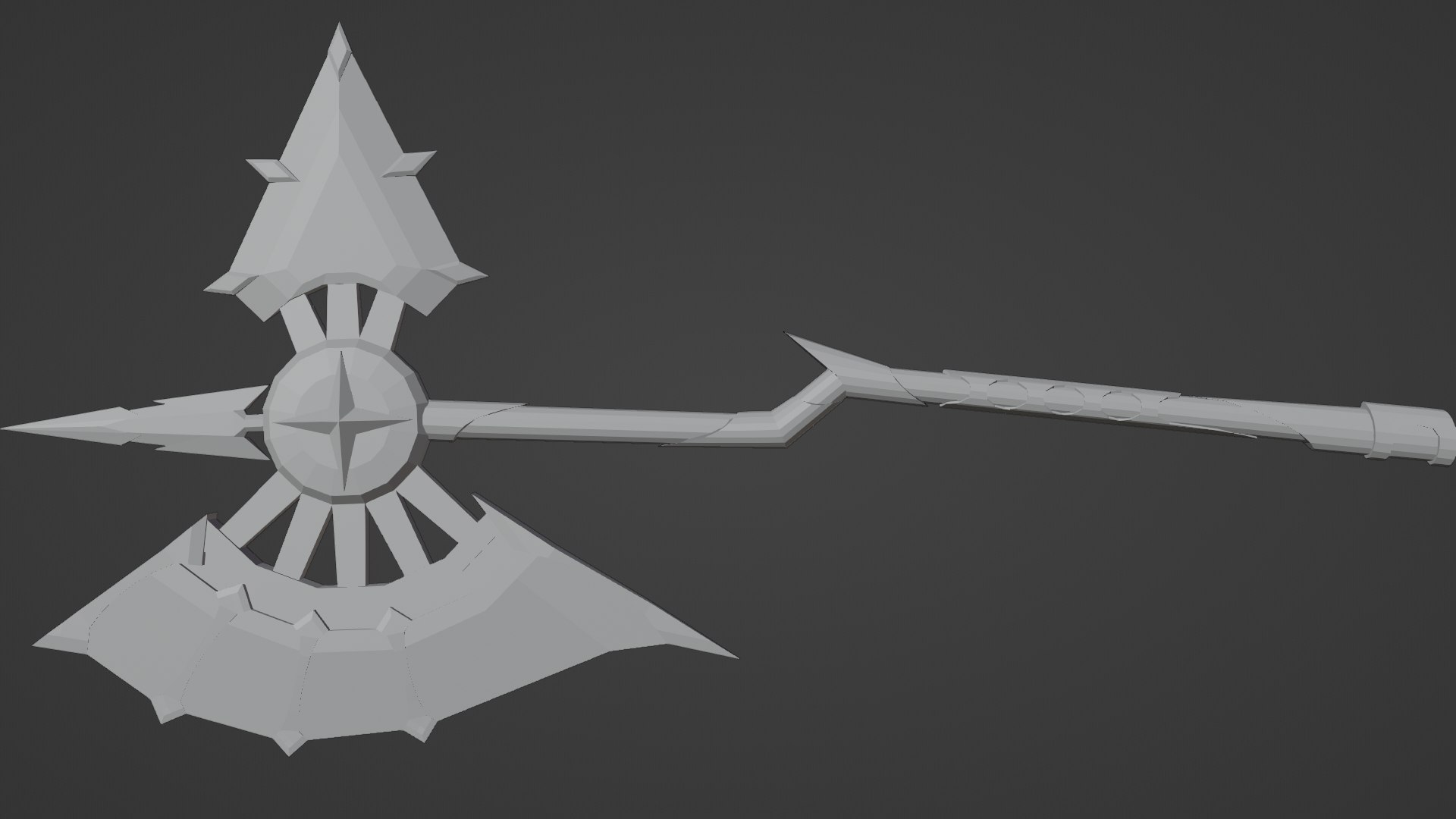Stylized gold axe encrusted with black crystals 3D model - TurboSquid ...