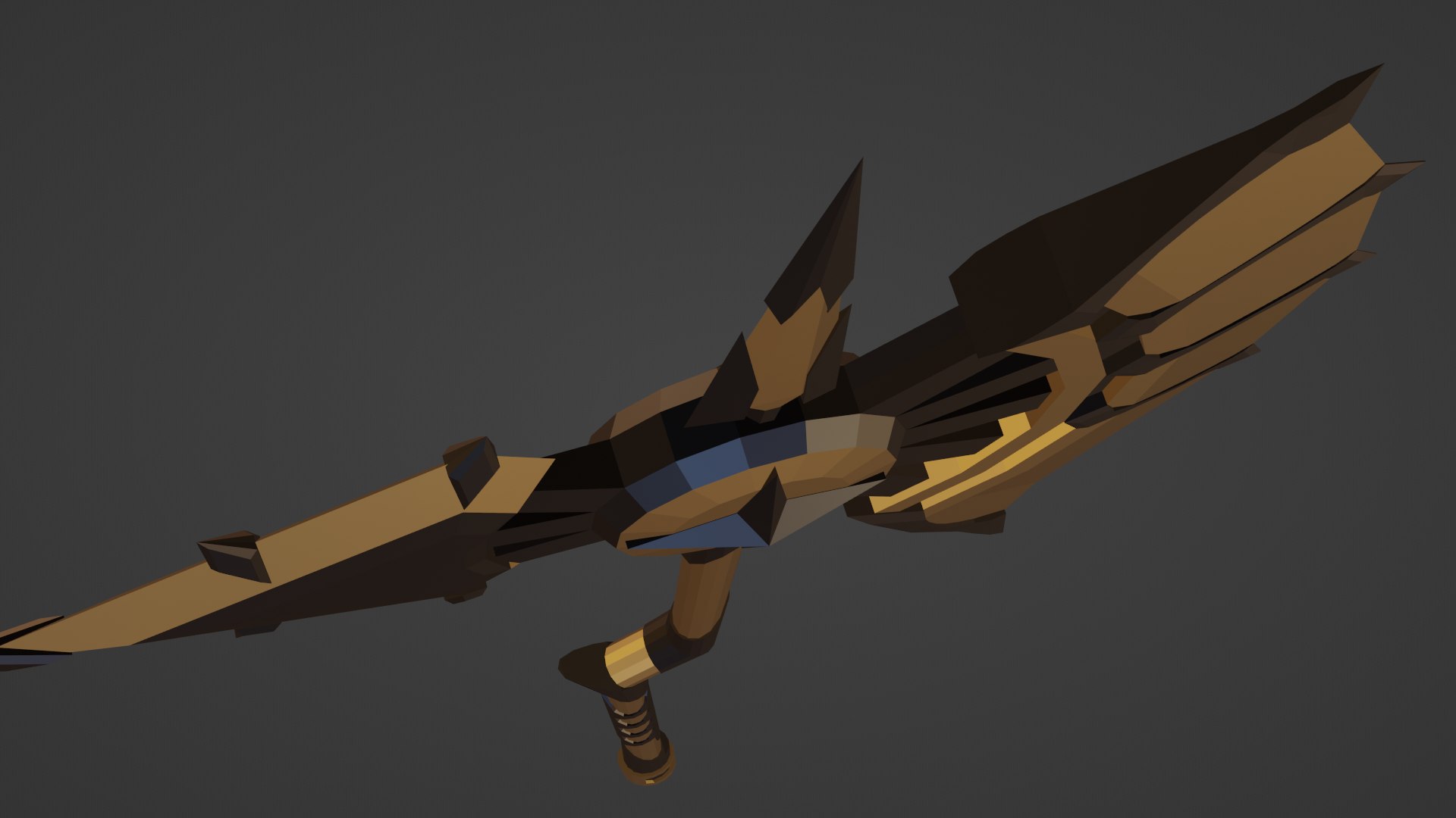 Stylized gold axe encrusted with black crystals 3D model - TurboSquid ...