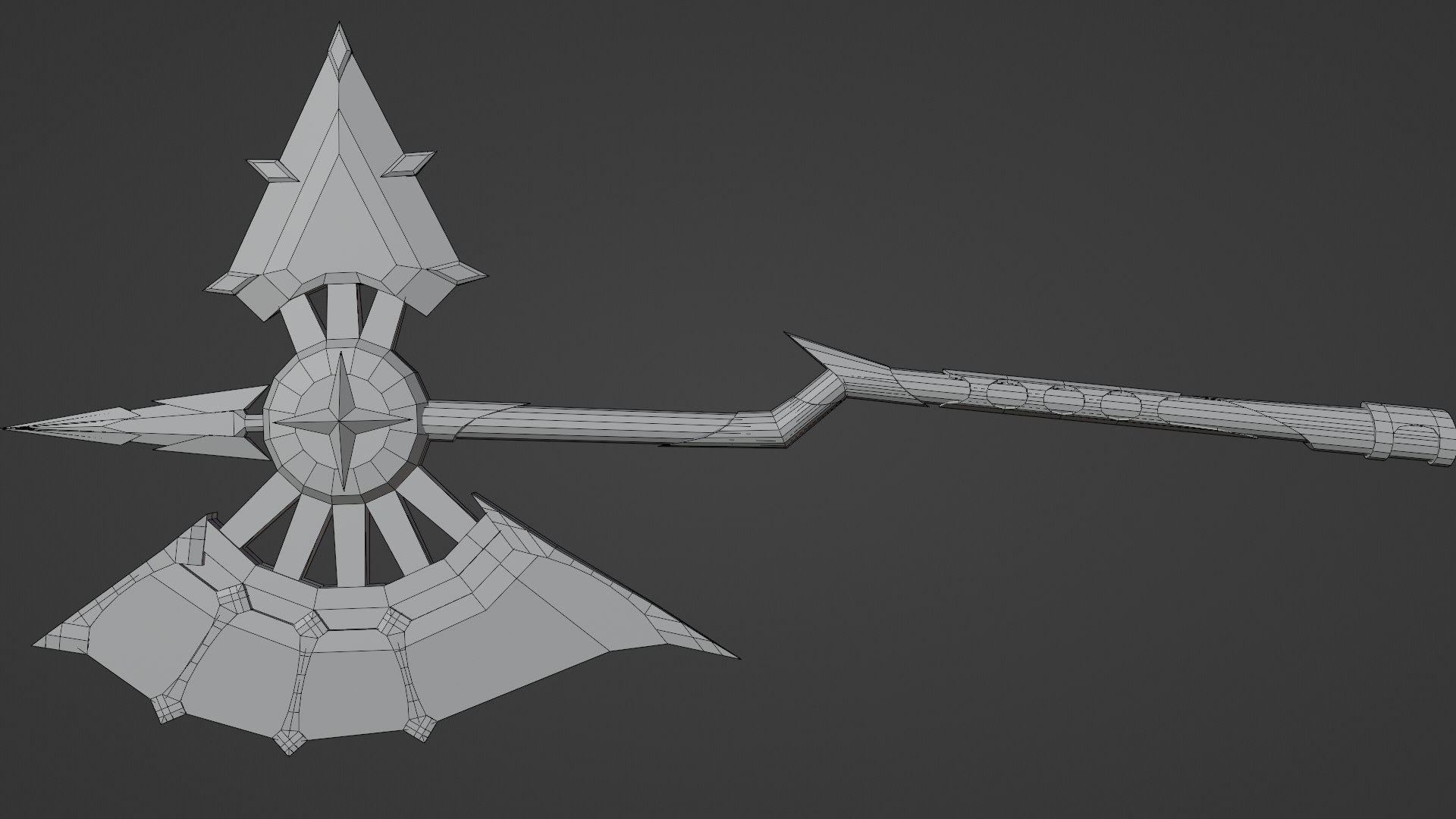 Stylized gold axe encrusted with black crystals 3D model - TurboSquid ...